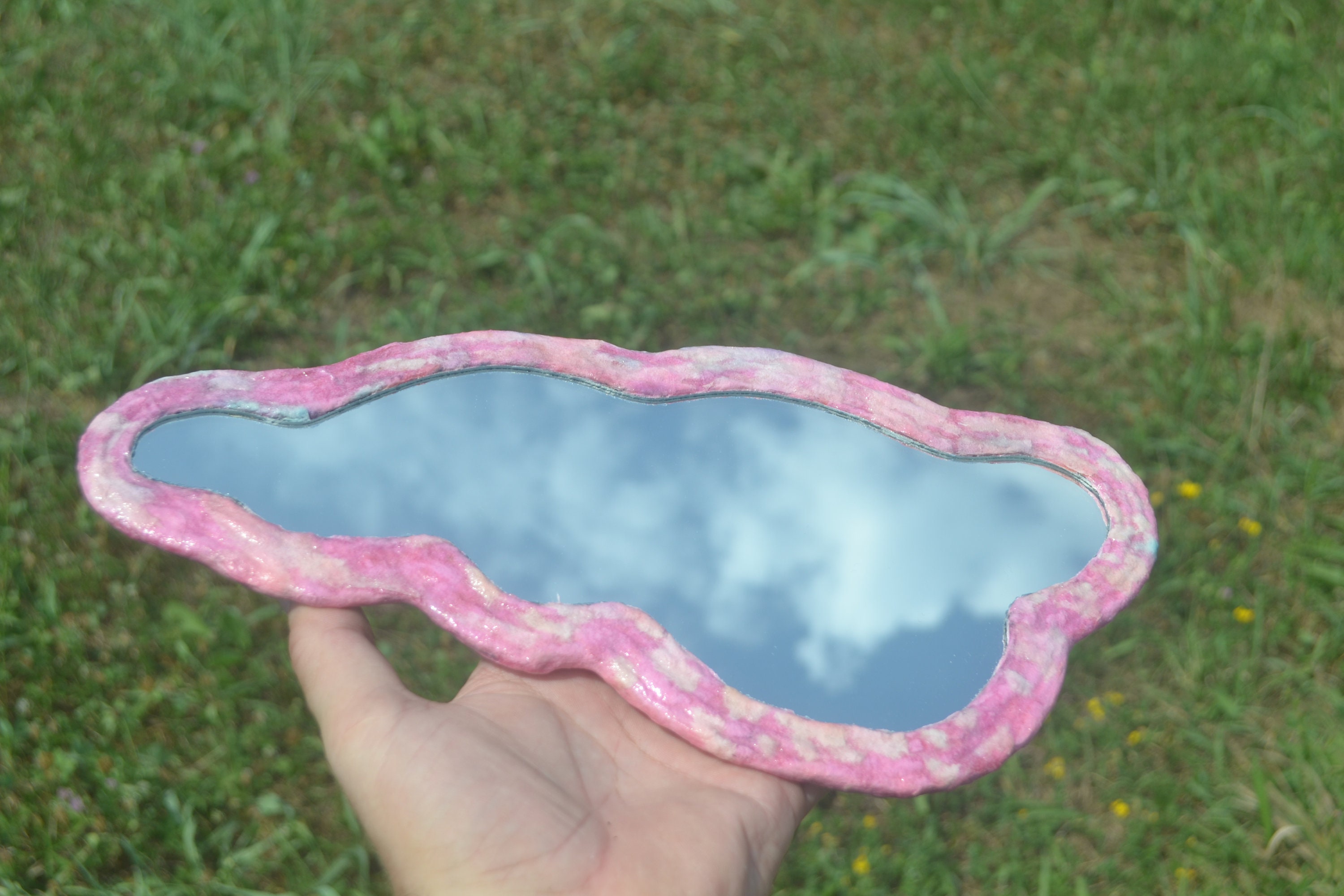 PINK CLOUD MIRROR Wavy Wall Mirrors Baby Room Mirror Cloud - Etsy