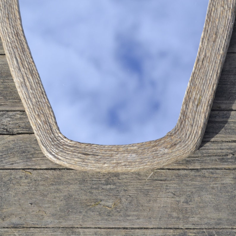 DEMIJOHN SHAPE MIRROR, Wine Bottle Shape Mirror, Wall Mirror, Hemp Rope ...