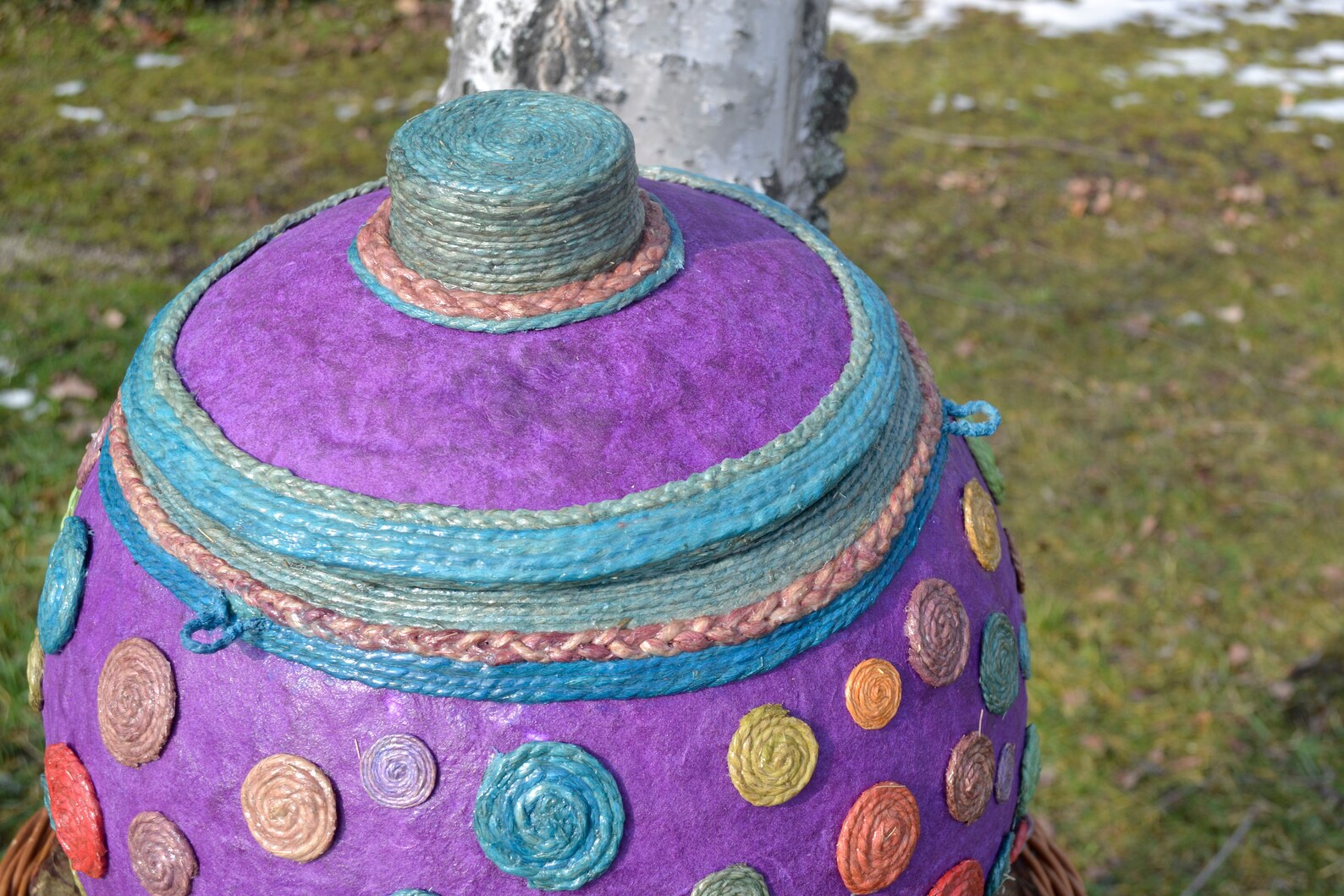 GIANT PAPER - MACHE Jar, Cat Cave, Wall Hanging Plant Holder, Extra ...