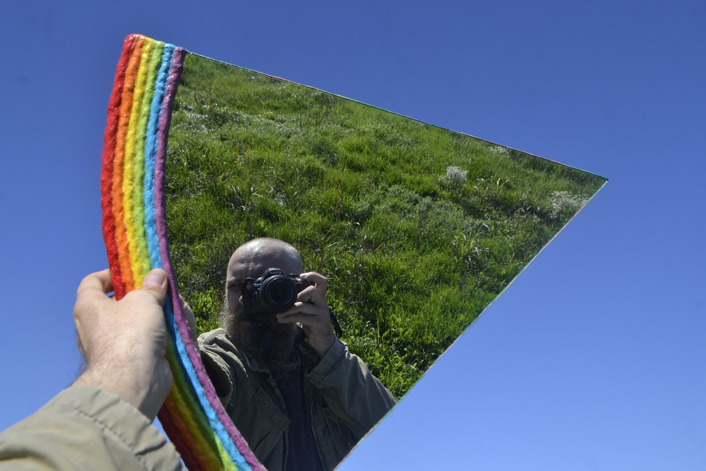 RAINBOW MIRROR Triangle Mirror Decorative Wall Mirror - Etsy