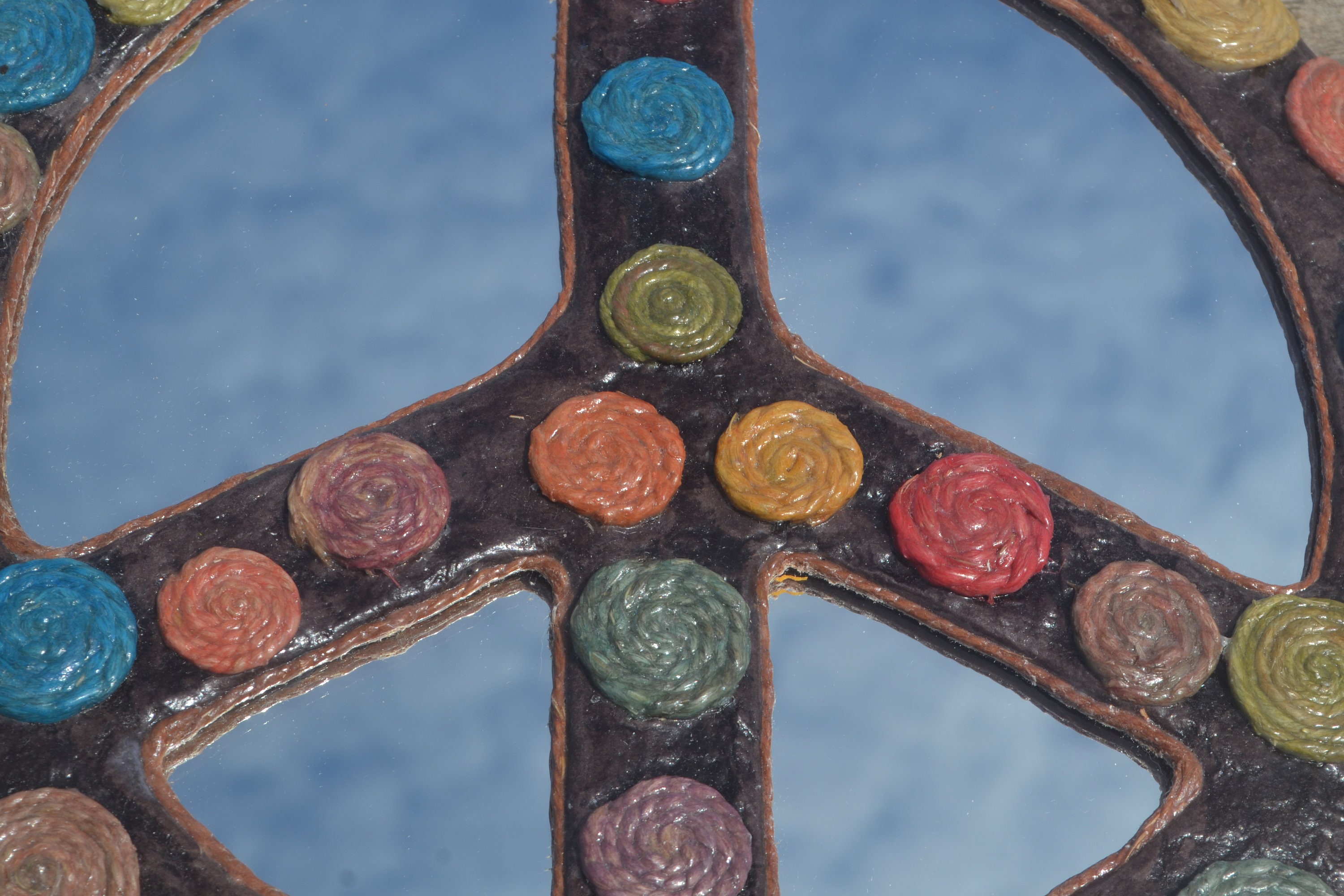 PEACE SIGN MIRROR & Peace Sign Wall Hanging Key Holder Hippy - Etsy UK