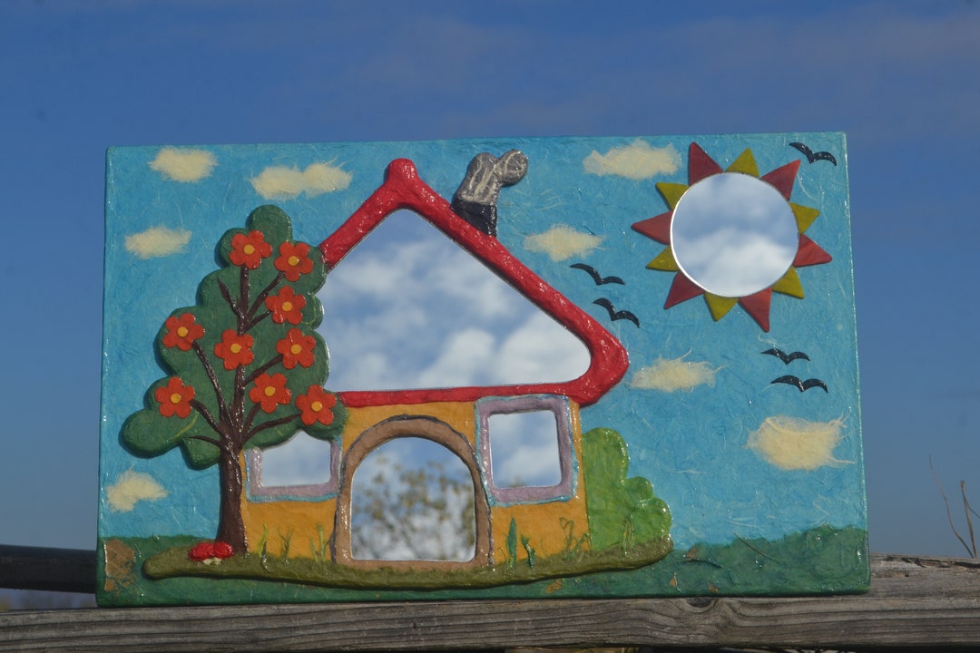 HOUSE WARMING GIFTS, House Shaped Mirror, Decorative Mirrors, Wall ...