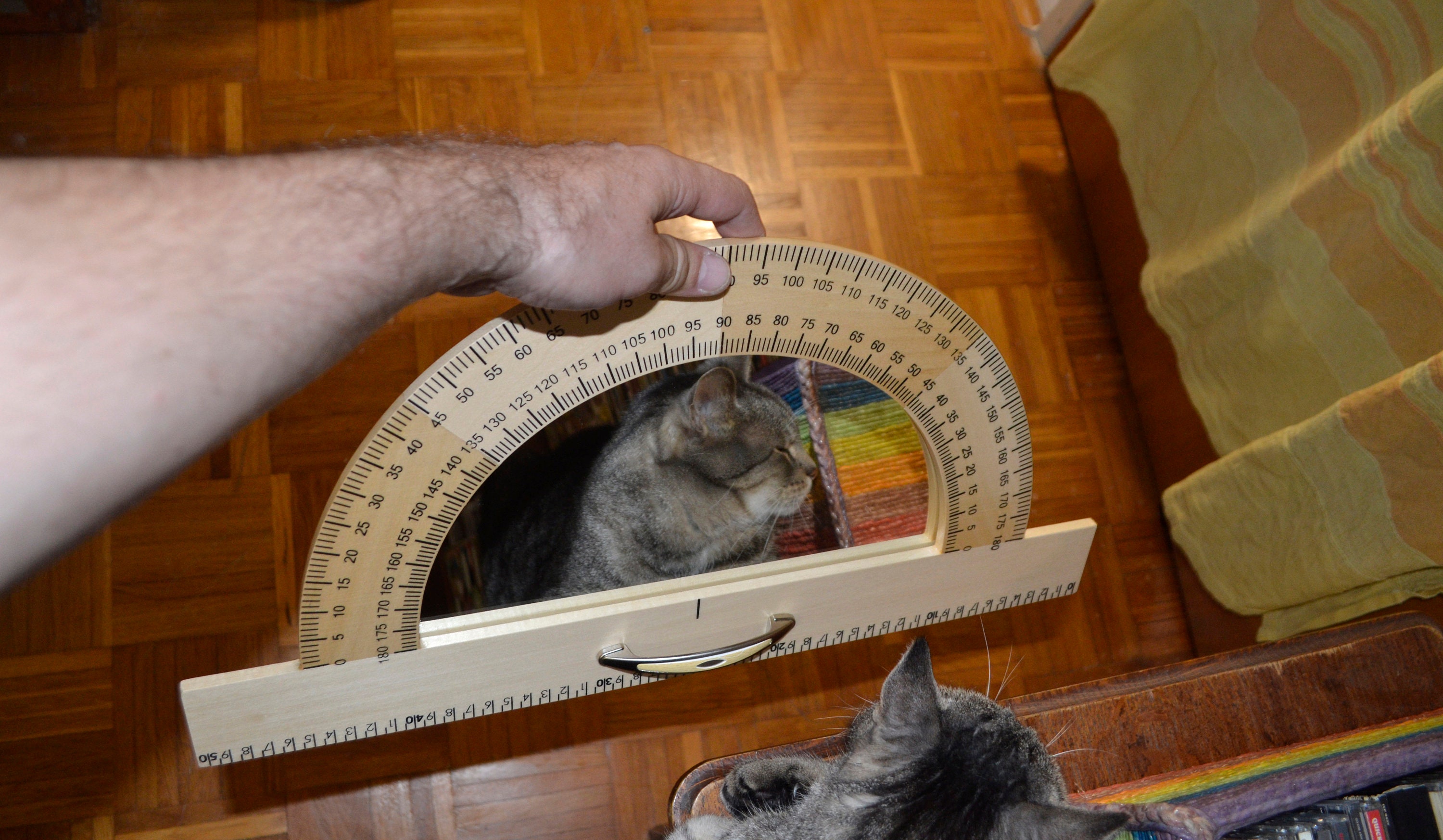 SCHOOL WOODEN PROTRACTOR Wall Mirror Large Wooden - Etsy