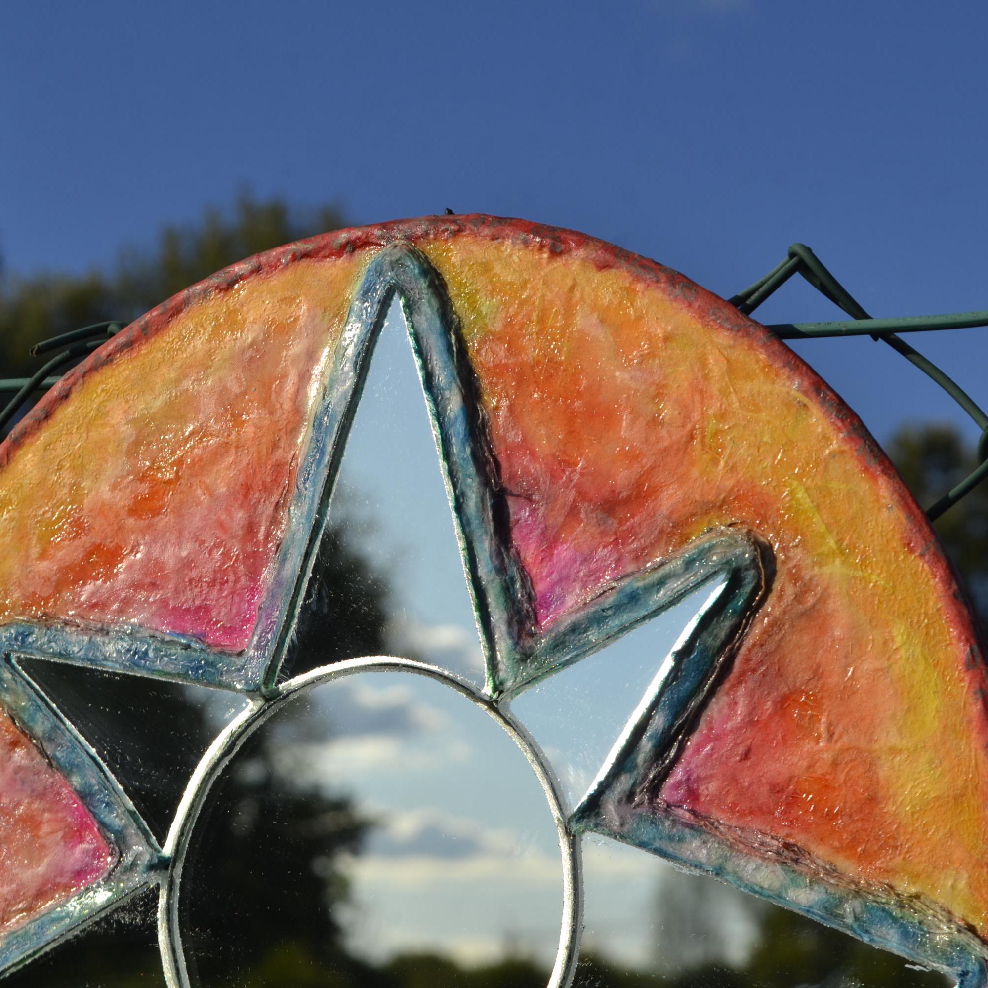 BURNING STAR MIRROR, Colorful Wall Mirrors, Boho Wall Furniture, Hemp ...