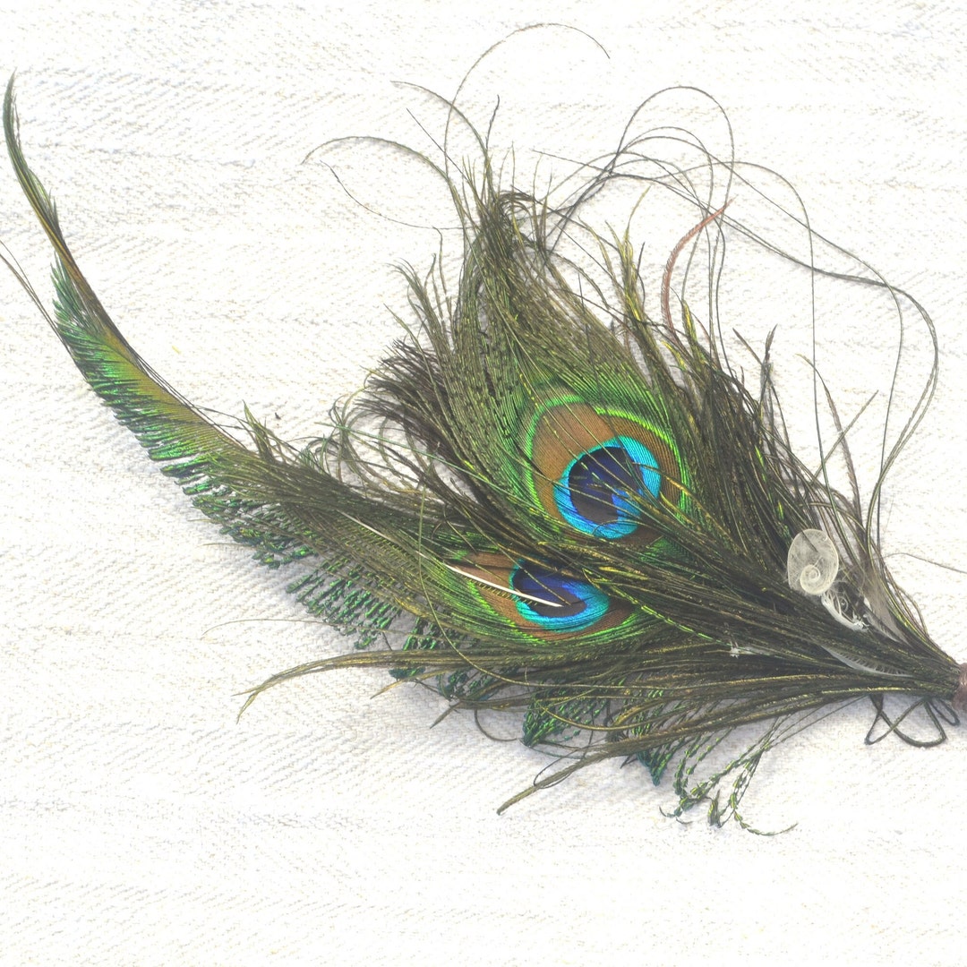 PEACOCK FEATHER TICKLER, Interactive Cat Toy, Long Cat Toy, Real ...