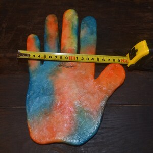 HAND SHAPE MIRROR, Decorative Wall Mirror, Paper Mache Mirror, Colorful ...