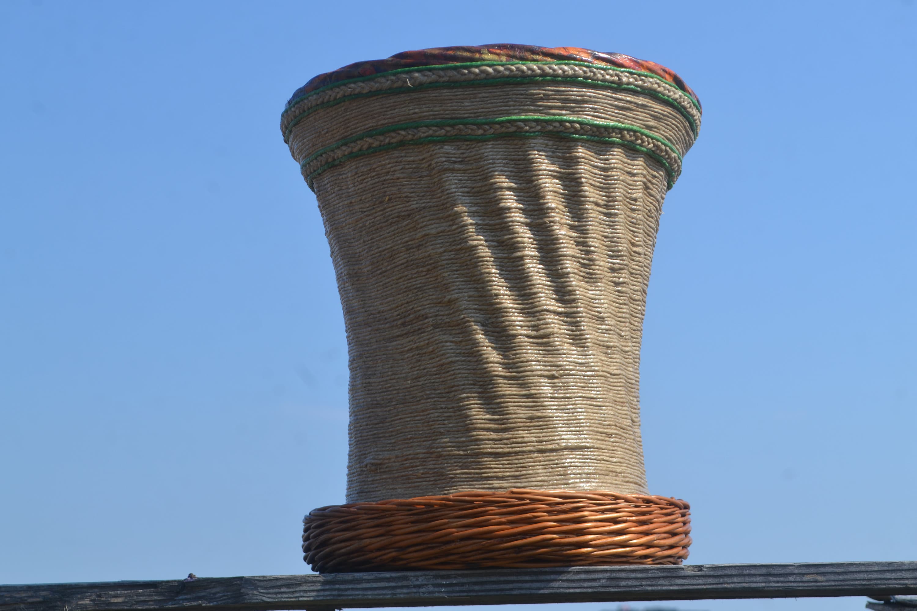 VINTAGE WICKER CHAIR, Paper Mache Chair, Hemp Covered Chair, Coffee ...