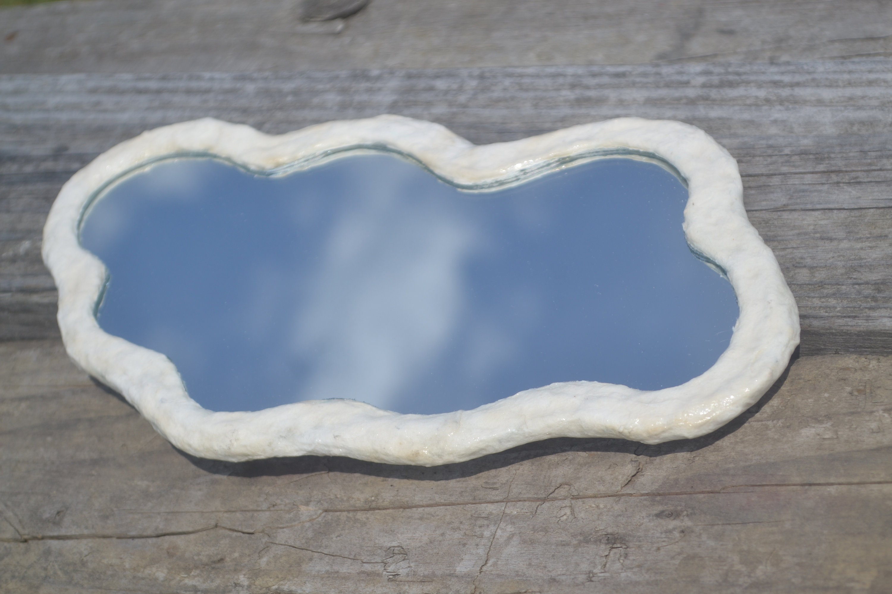 WHITE CLOUD MIRROR, Wavy Wall Mirror, Baby Room Mirror, Cloud Wall ...