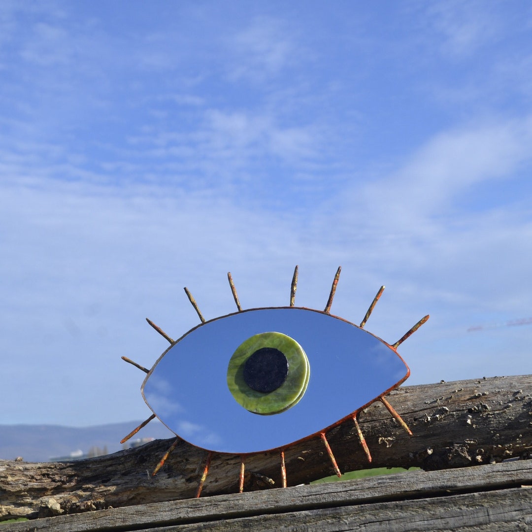 EYE SHAPED MIRROR, Paper Mache Wall Mirrors, Unusual Mirror, Weird ...
