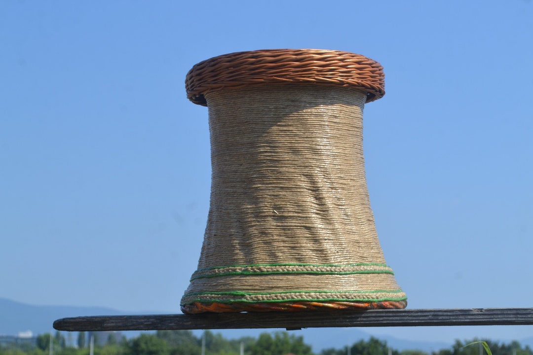 VINTAGE WICKER CHAIR, Paper Mache Chair, Hemp Covered Chair, Coffee ...