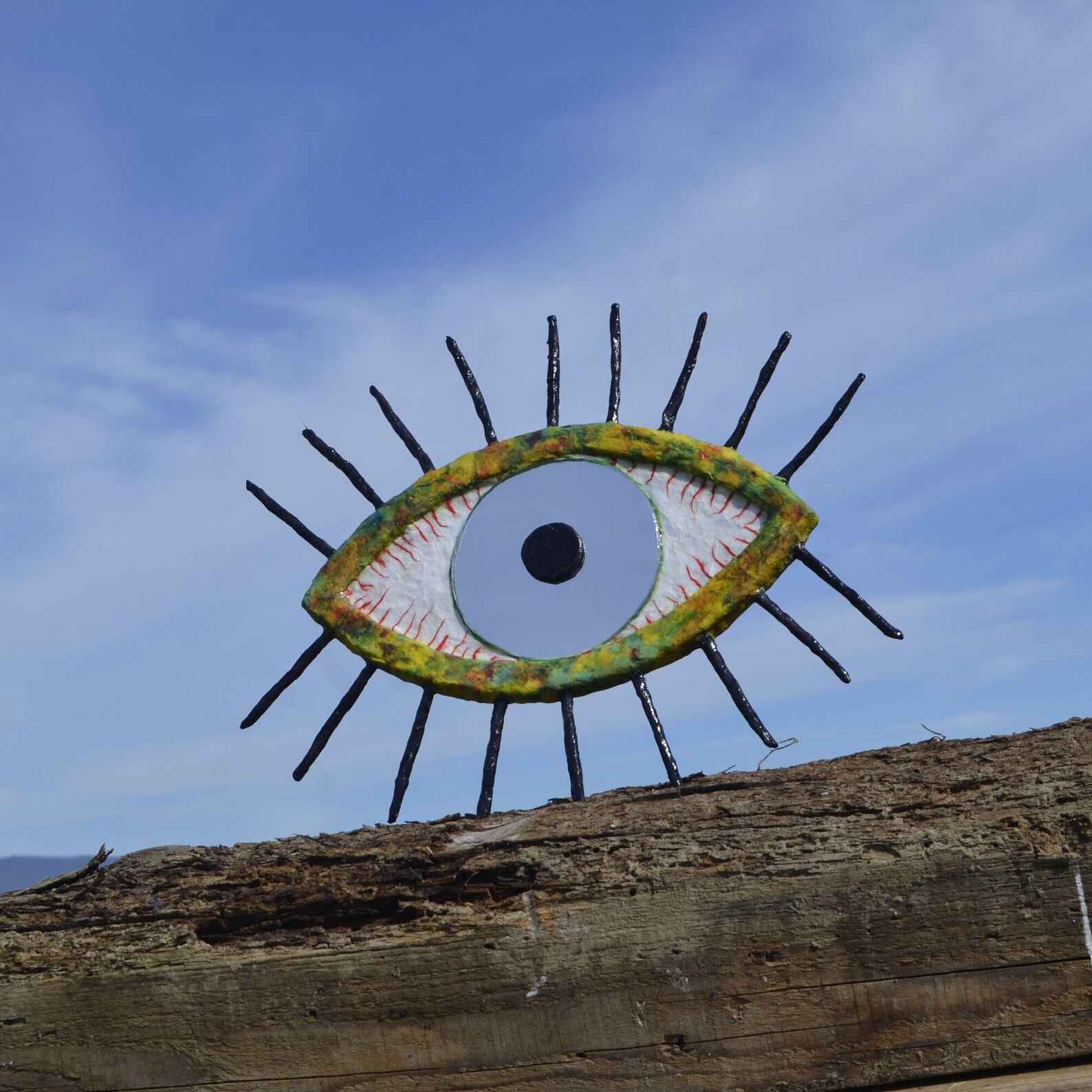 STONER EYE MIRROR, Weird Shape Mirror, Papermache Wall Mirror, Unusual ...