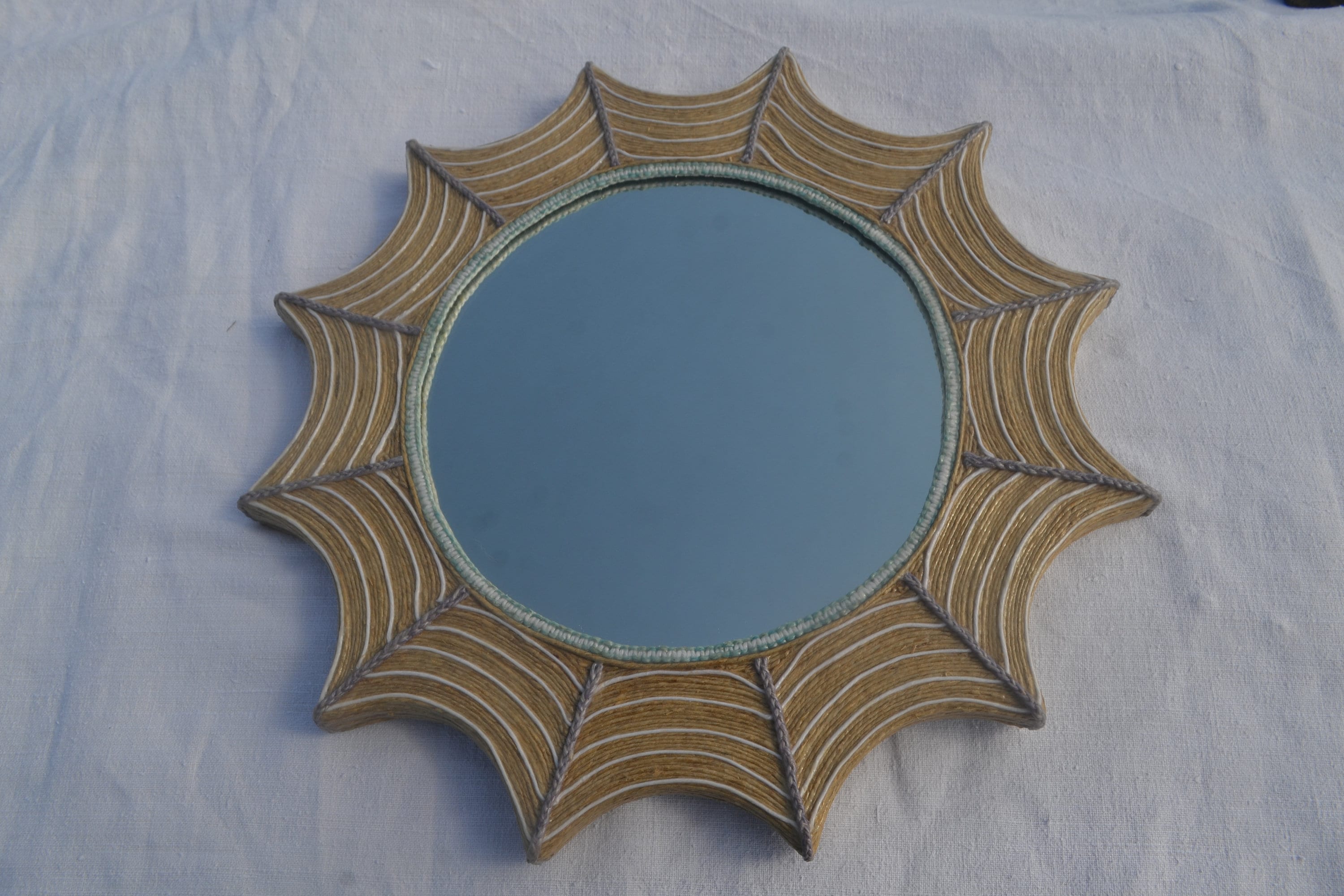 HEMP SPIDERWEB MIRROR Decorative Wall Mirror Spiderweb Wall - Etsy UK