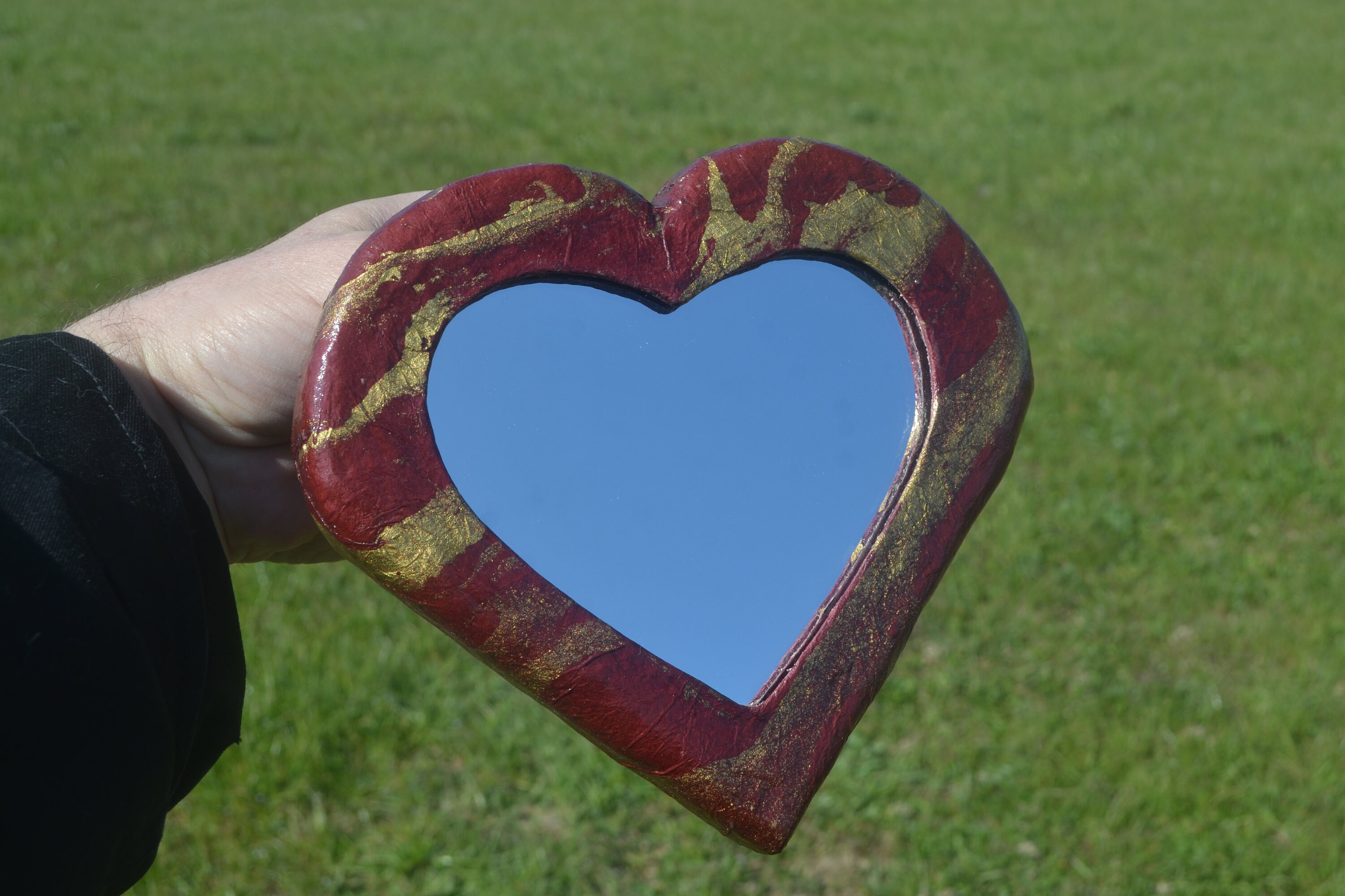 2 HEART SHAPED MIRRORS Set of 2 Wall Mirrors Heart Shape | Etsy