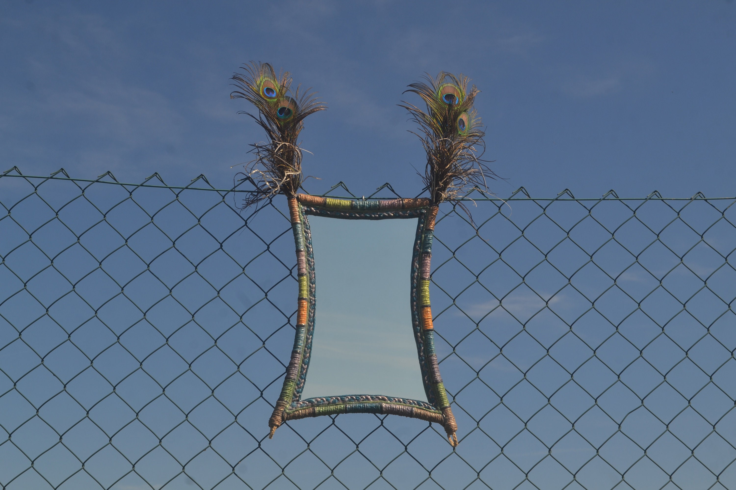 REAL PEACOCK FEATHERS Mirror Sexy Bedroom Mirror Feather - Etsy