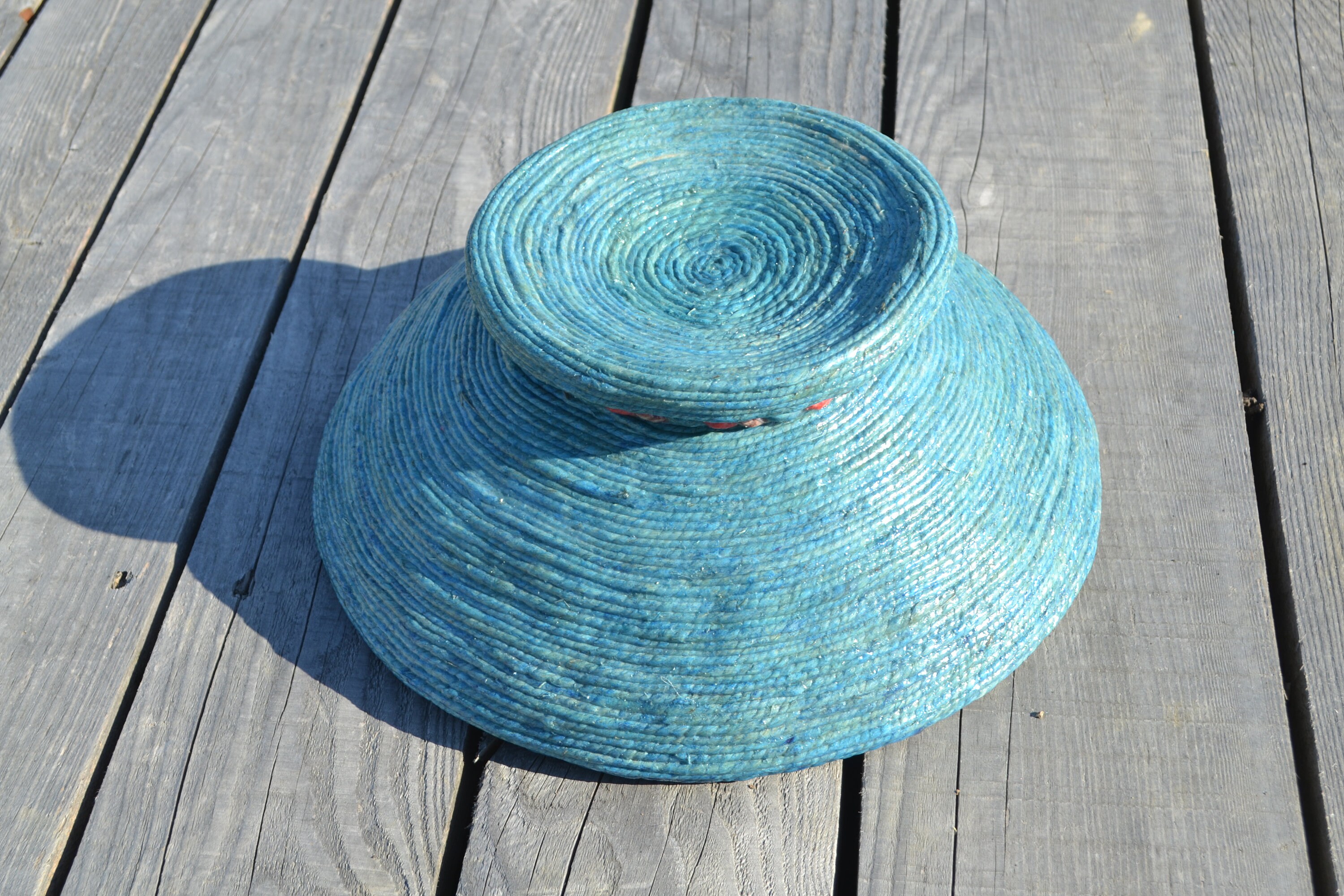 BLUE HEMP BOWL Paper Mache Basket Bowls & Baskets Kitchen - Etsy