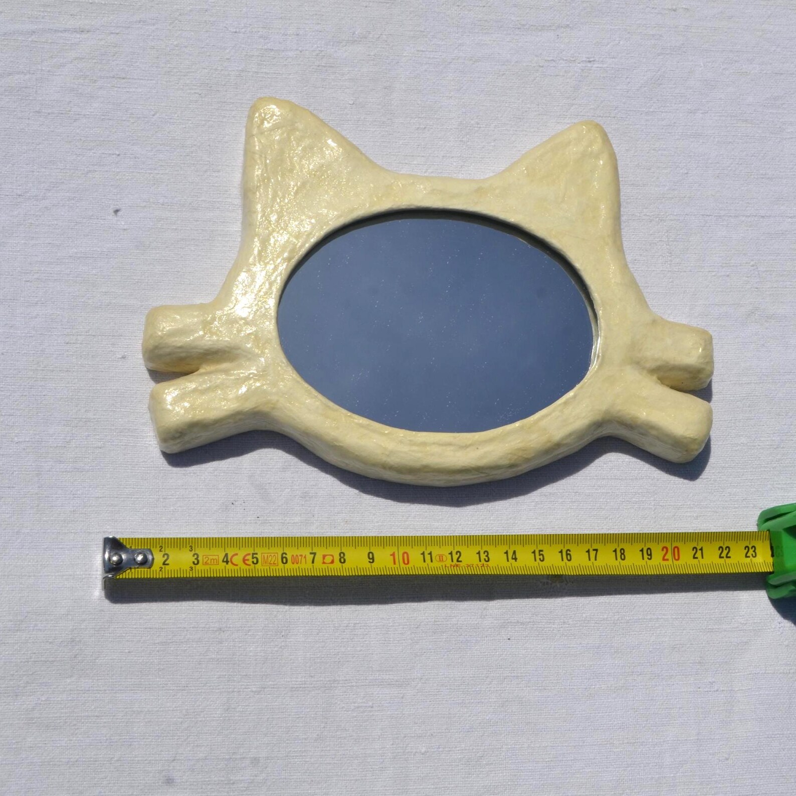 WHITE Cat's HEAD Mirror, Decorative Wall Mirror, White Cat, Unique Hand ...
