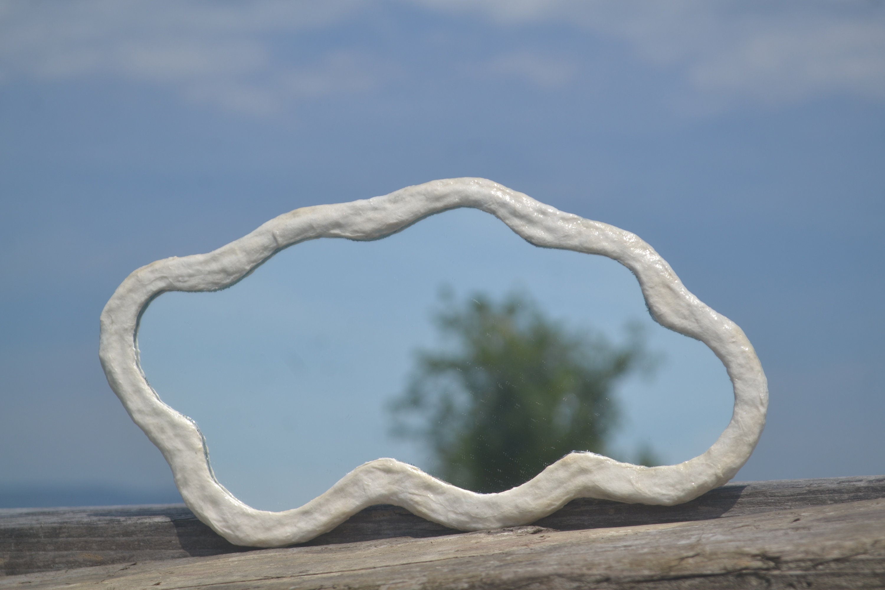 WHITE CLOUD MIRROR, Wavy Wall Mirror, Baby Room Mirror, Cloud Wall ...