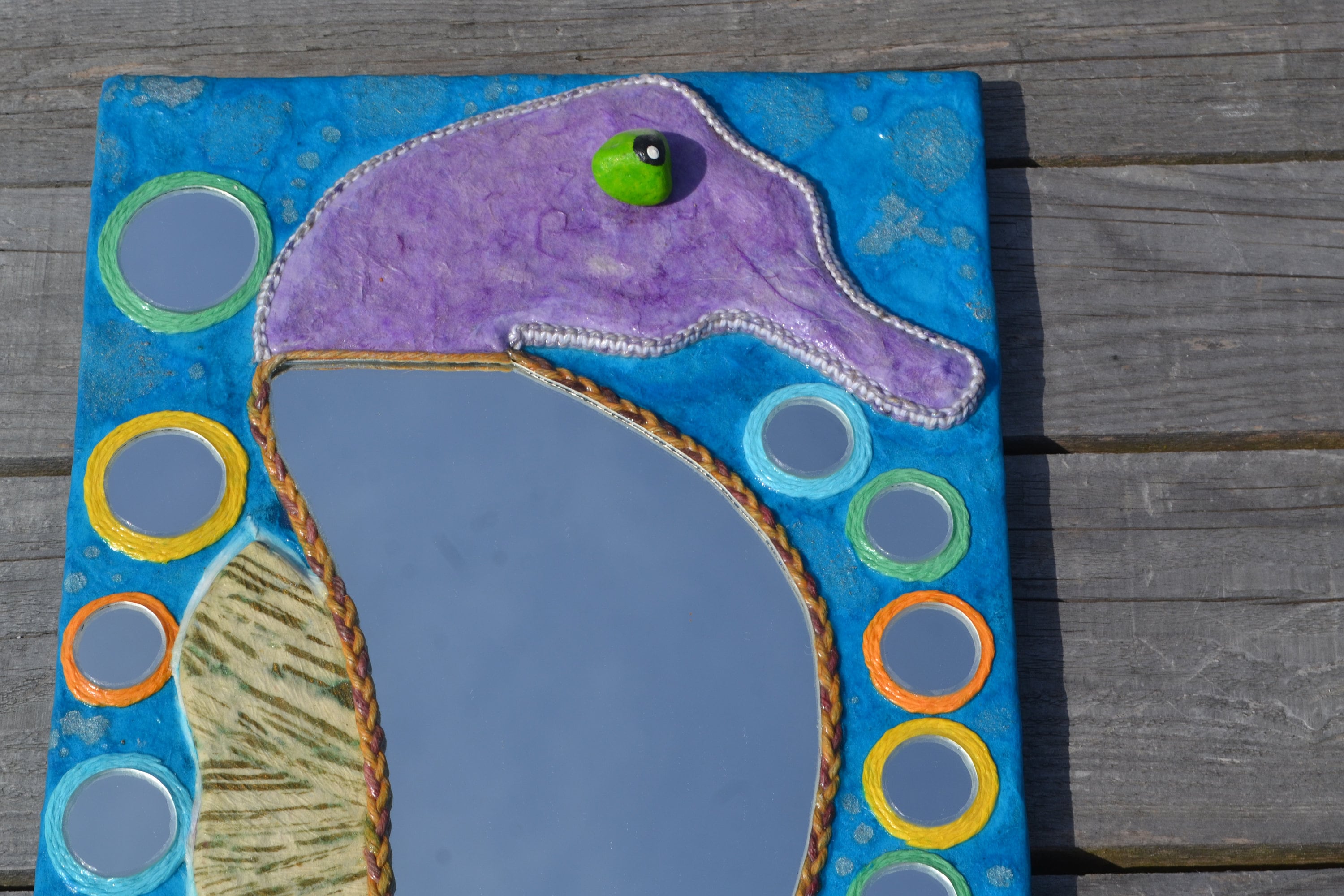 SEAHORSE WALL MIRROR, Large Wall Mirrors, Sea Horse & 2 Fish Decorative ...