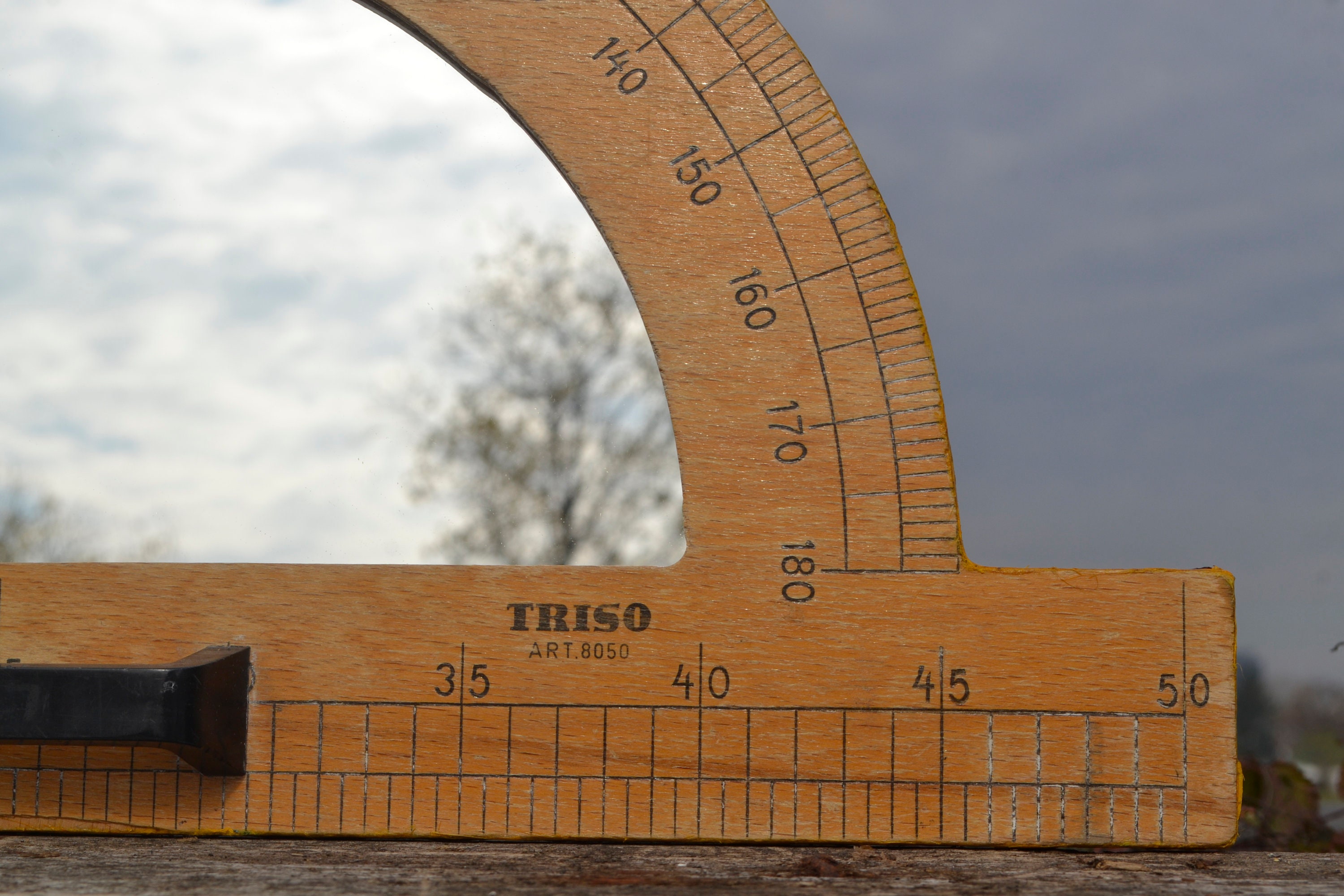 VINTAGE WOODEN PROTRACTOR Wall Mirror Large Wooden - Etsy