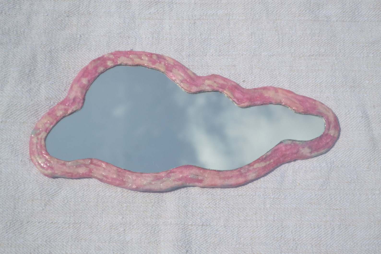 PINK CLOUD MIRROR, Wavy Wall Mirrors, Baby Room Mirror, Cloud Wall ...