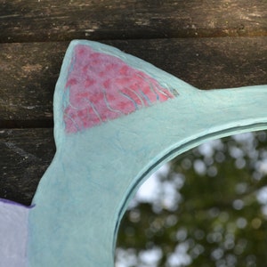 BLUE CAT HEAD Wall Mirror, Decorative Mirror, Round Mirror, Cat Home ...
