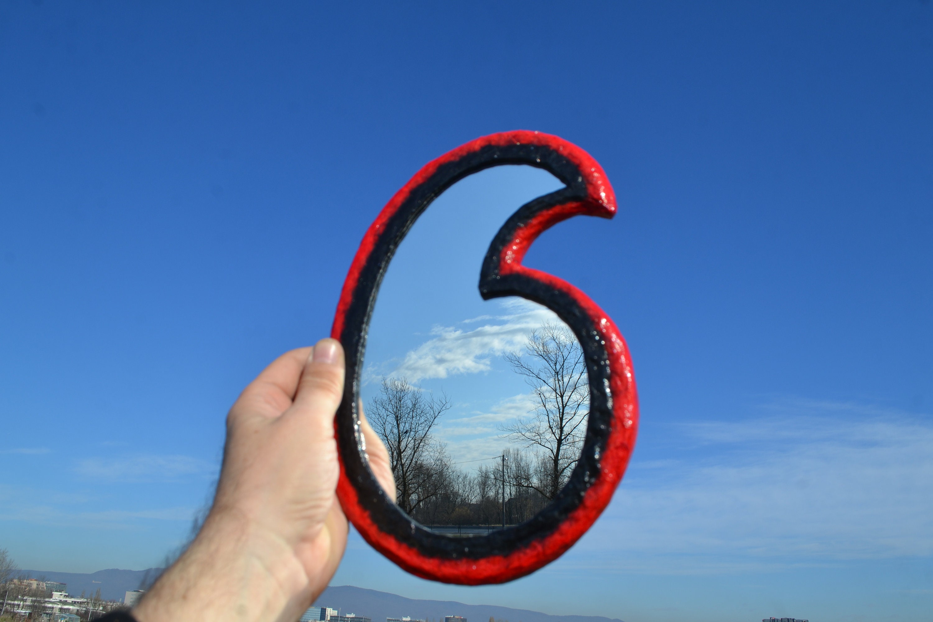 Number 6 & Number 9 Shaped Wall Mirrors, 2 Mirror Set, Unusual Wall ...