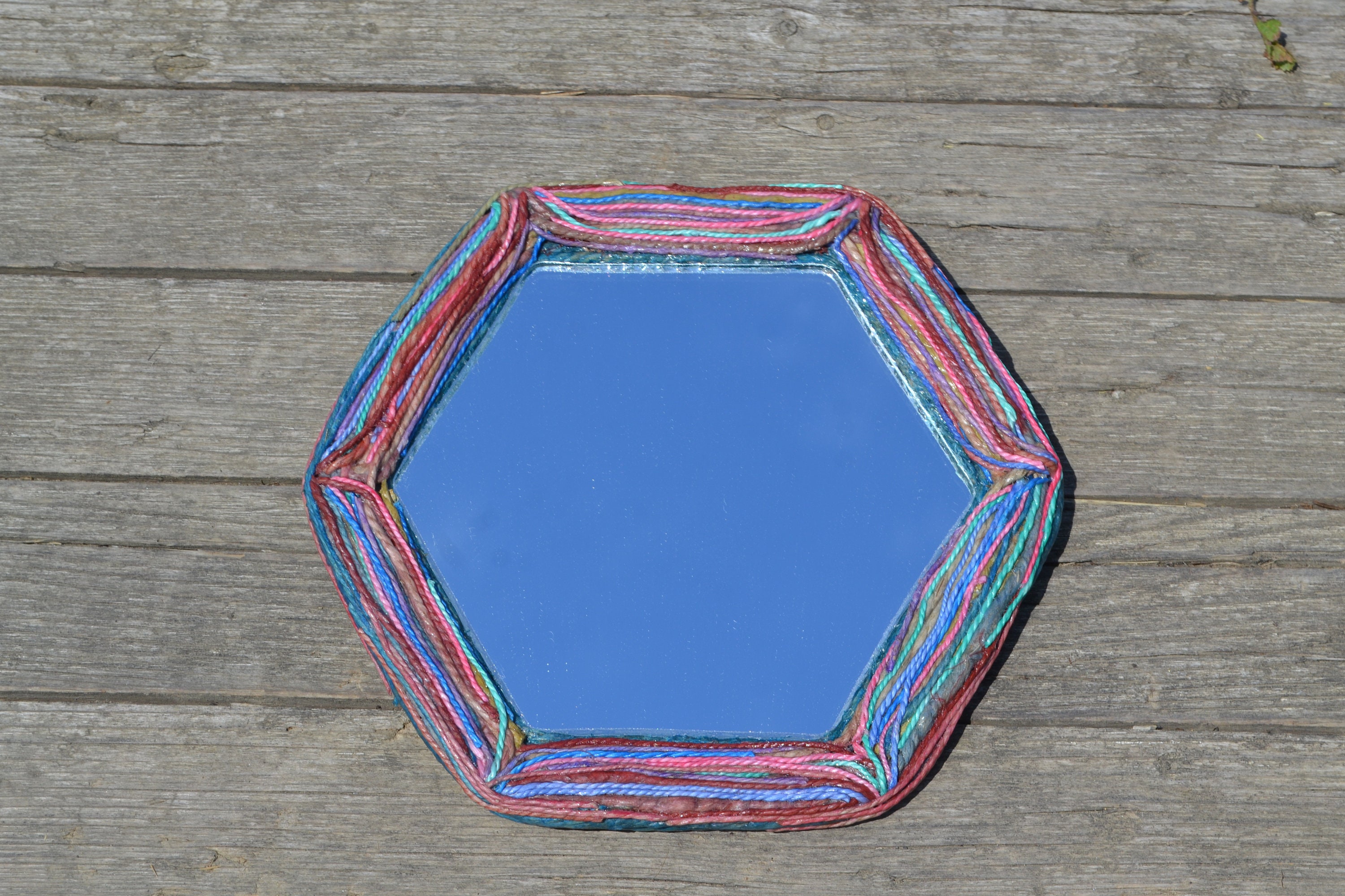 HEXAGON STANDING MIRROR Desk Mirrors Table Mirrors Colorful - Etsy