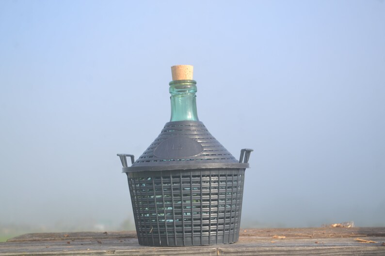 BLUE GREENISH 5l DEMIJOHN Large Wine Bottle Blue Demijohn | Etsy