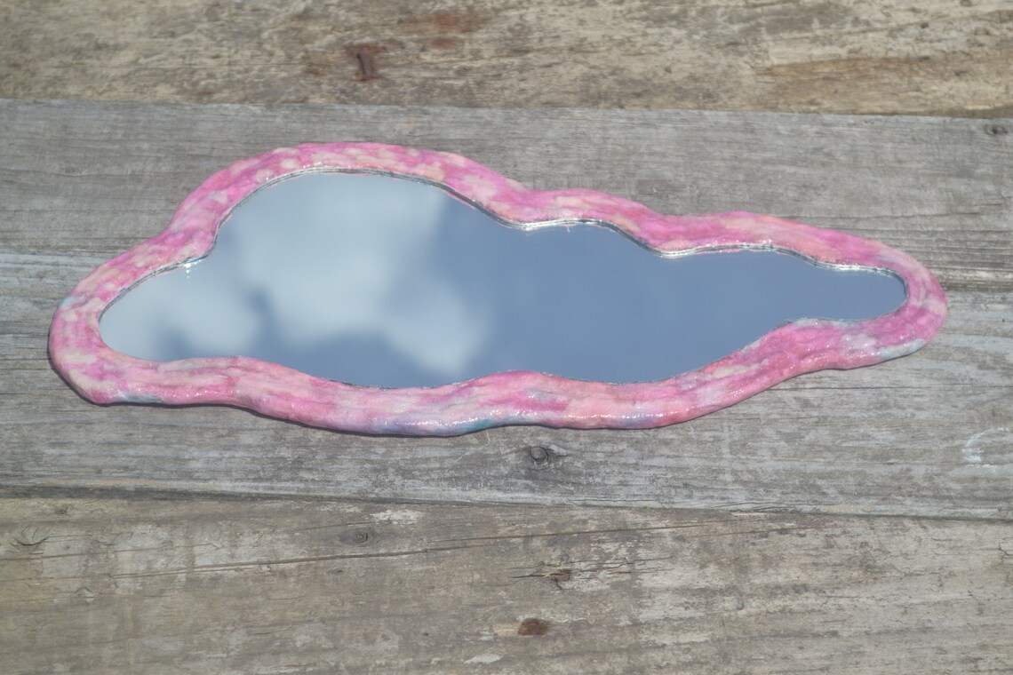 PINK CLOUD MIRROR Wavy Wall Mirrors Baby Room Mirror Cloud | Etsy