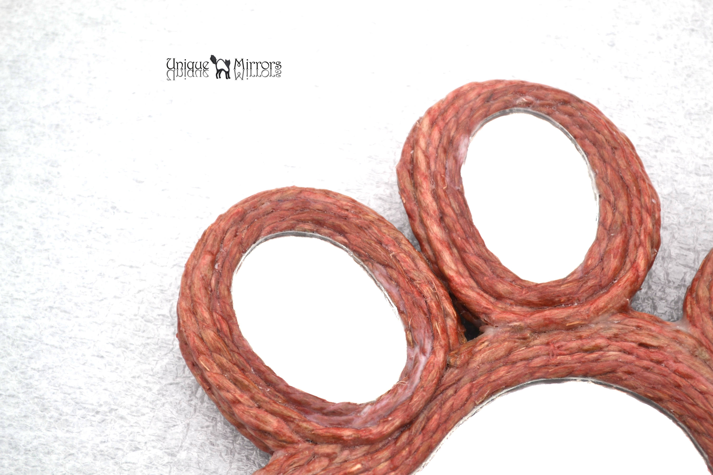 Hemp Rope CAT PAW, Decorative Wall Mirror Cat's Paw Shaped, Mirror for ...