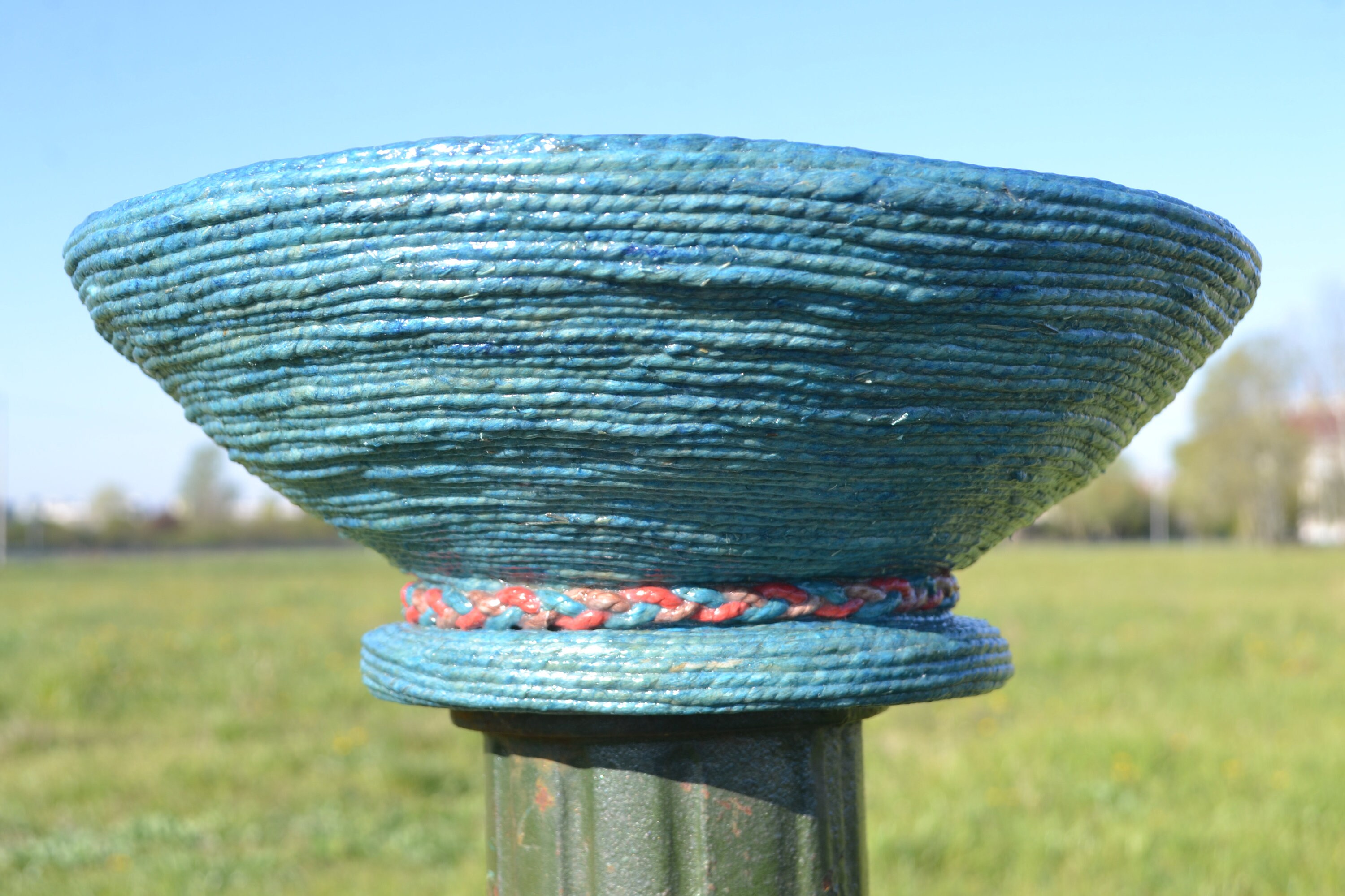 BLUE HEMP BOWL Paper Mache Basket Bowls & Baskets Kitchen - Etsy