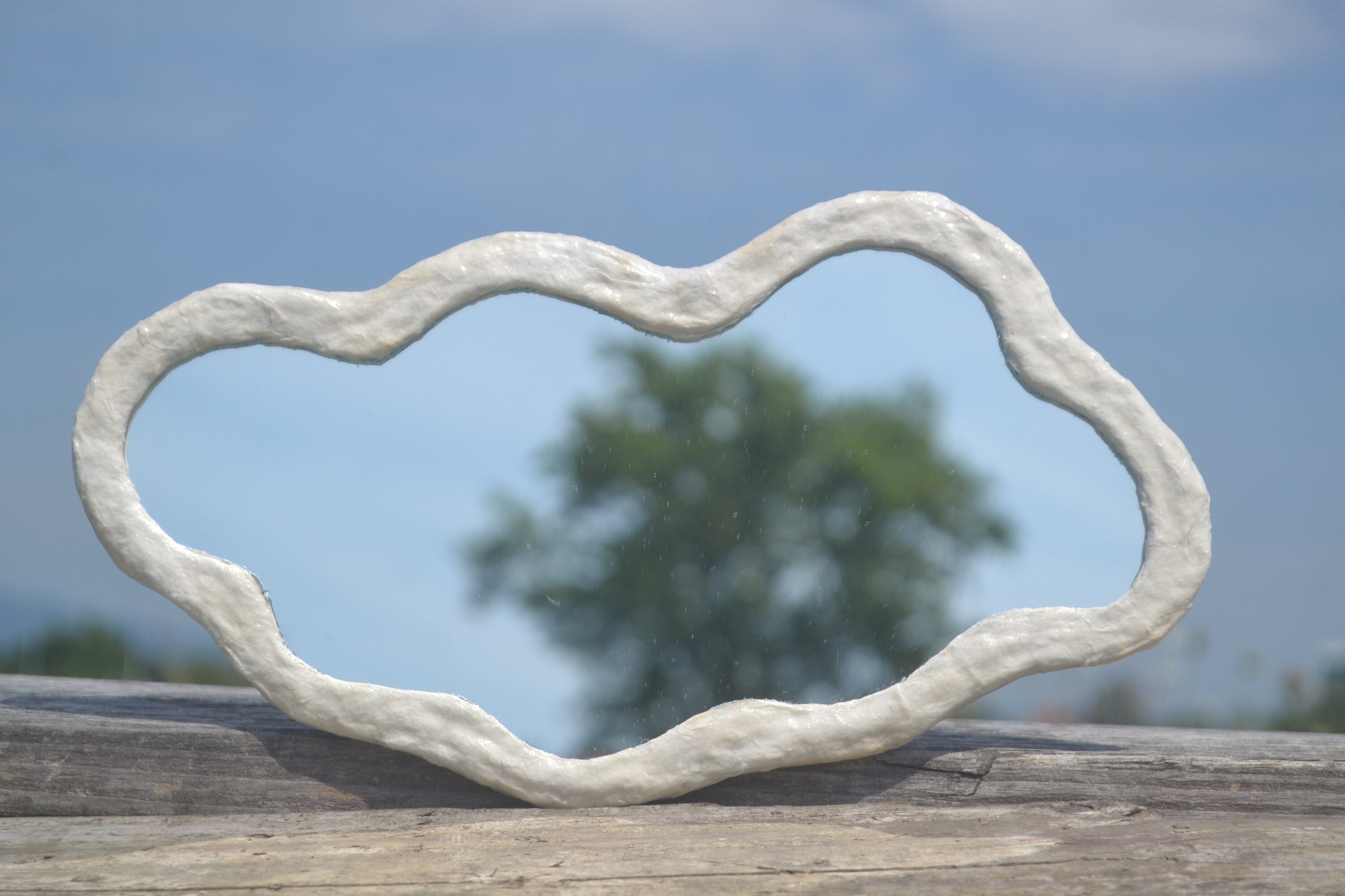 WHITE CLOUD MIRROR, Wavy Wall Mirror, Baby Room Mirror, Cloud Wall ...