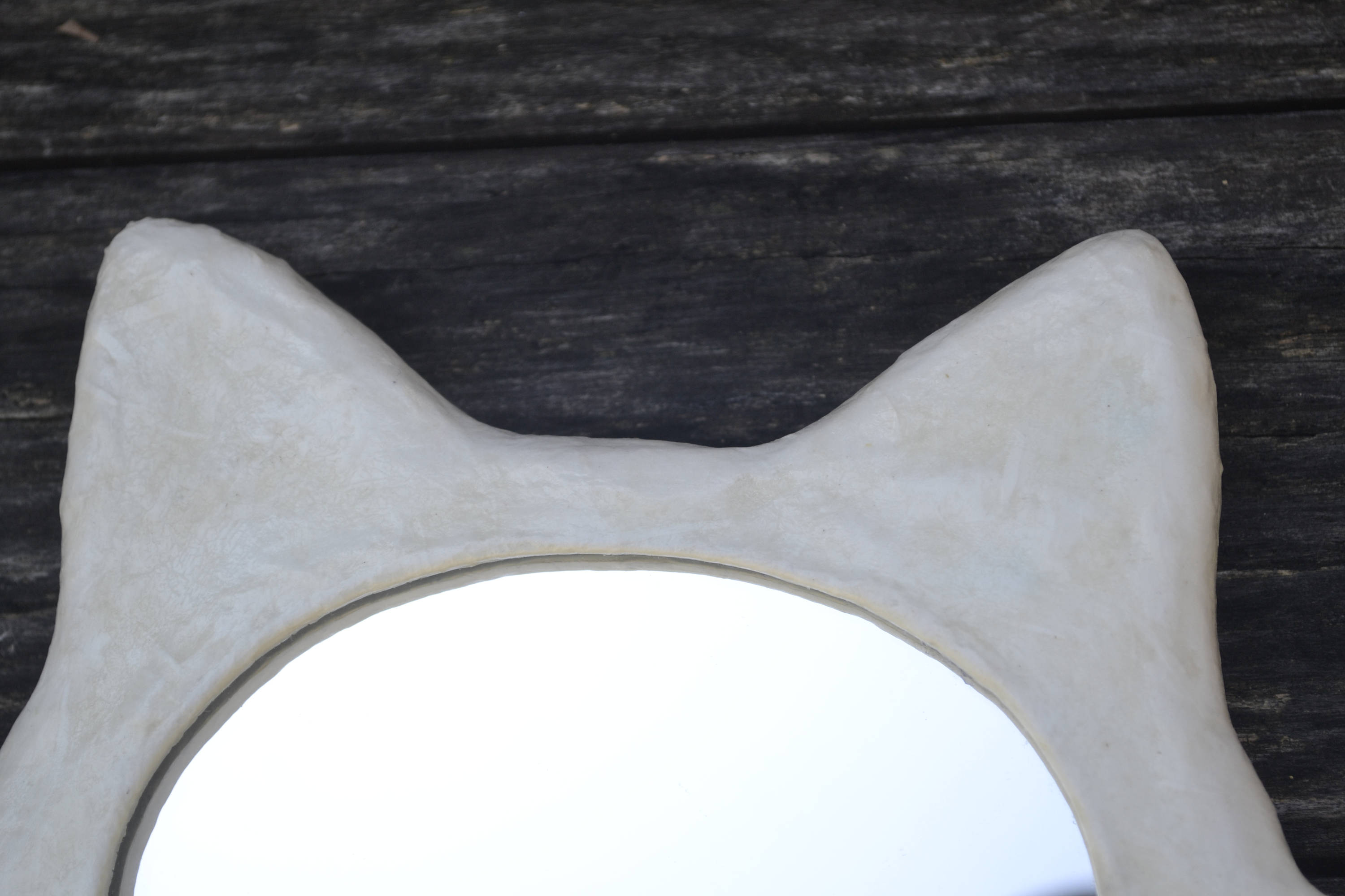 WHITE Cat's HEAD Mirror Decorative Wall Mirror White - Etsy