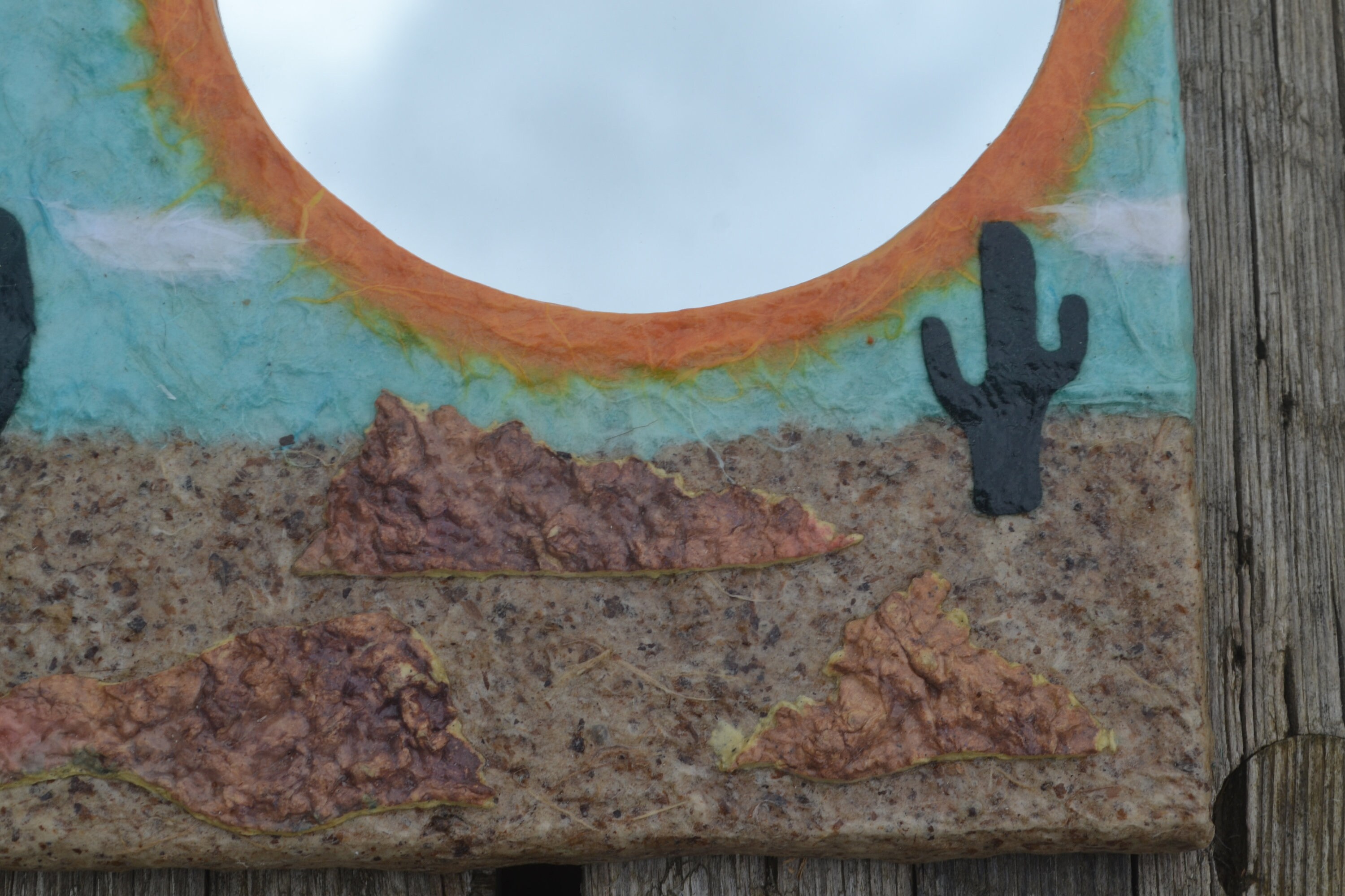 DESERT SUN MIRROR Decorative Wall Mirror Cactus Mirror - Etsy UK