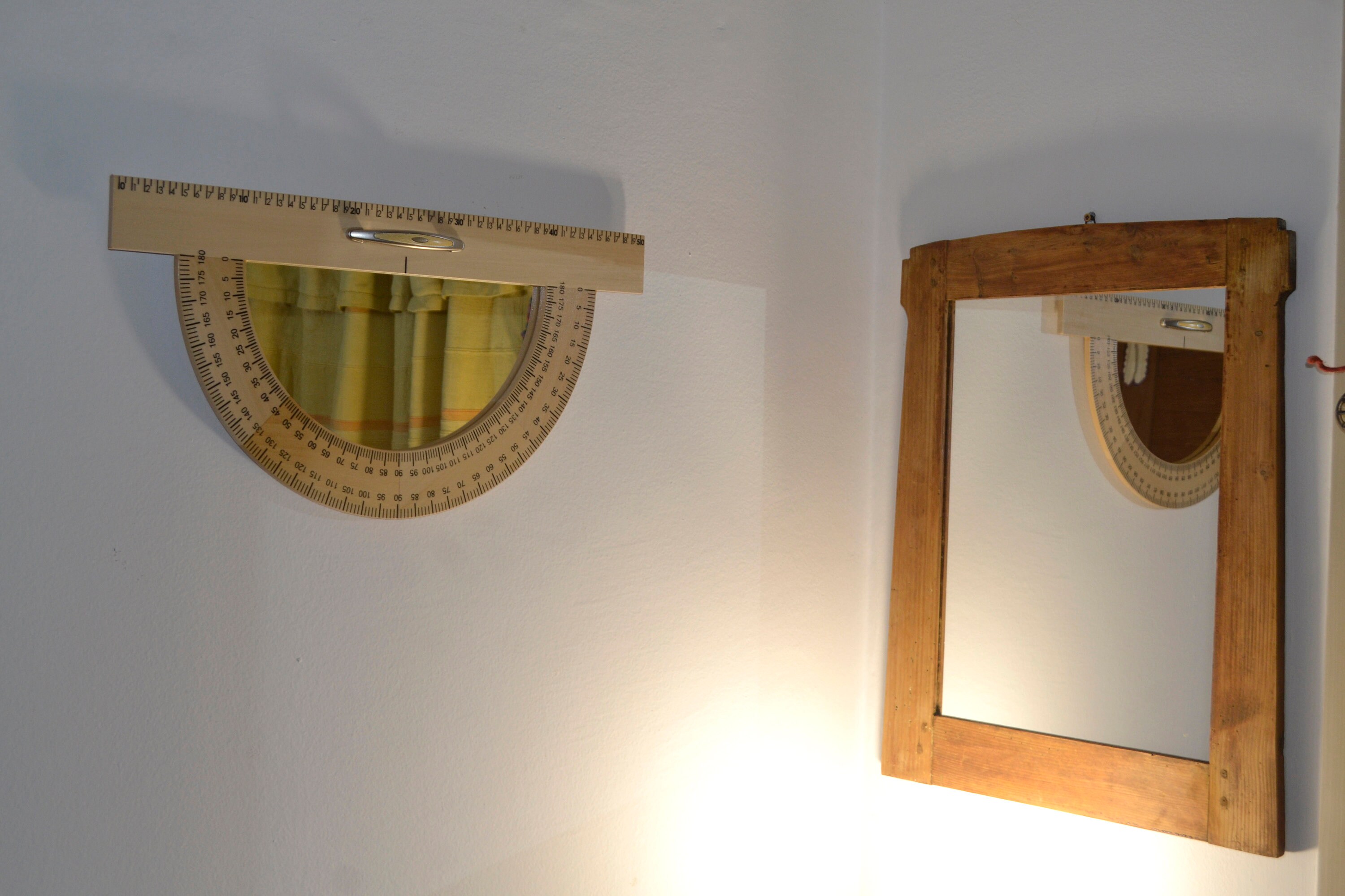 SCHOOL WOODEN PROTRACTOR Wall Mirror Large Wooden - Etsy