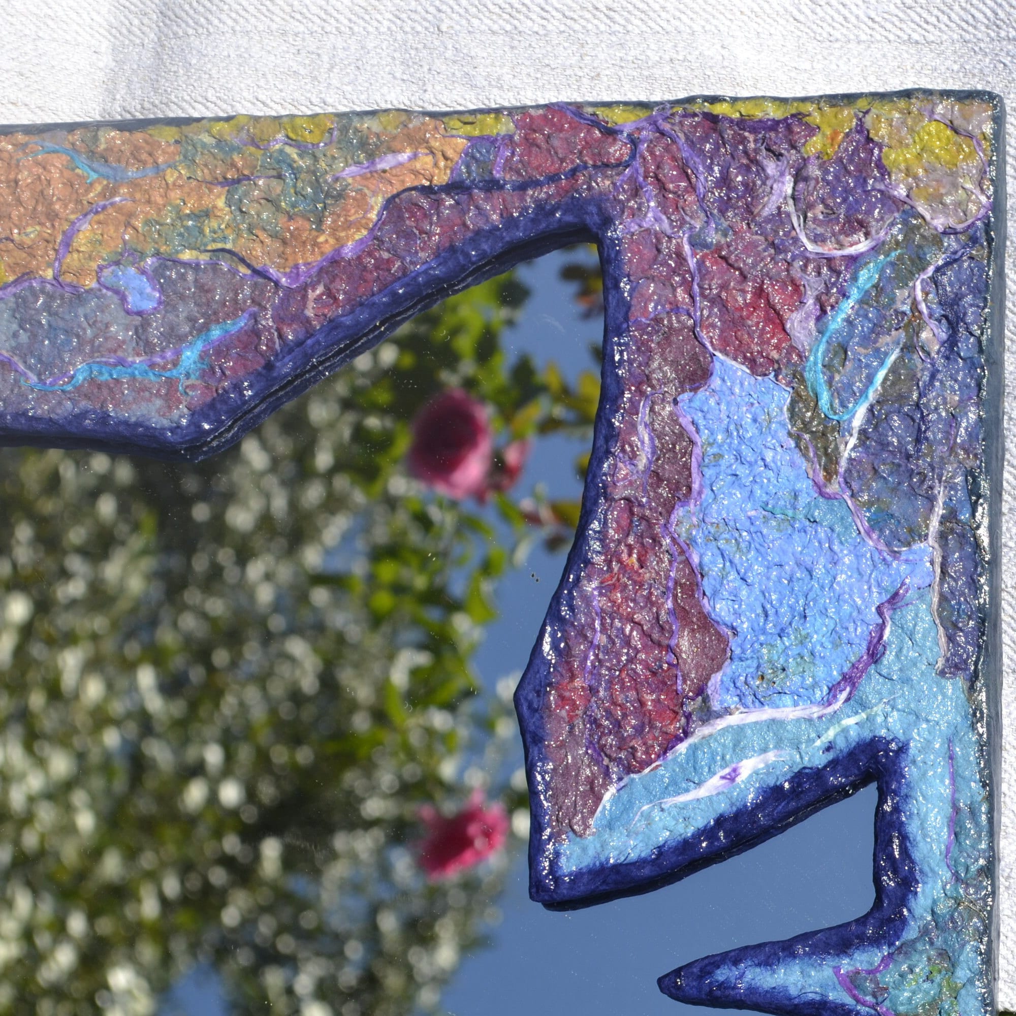 55 Cm X 39 Cm CAT HEAD MIRROR, Large Wall Mirror, Paper Mache Mirrors ...