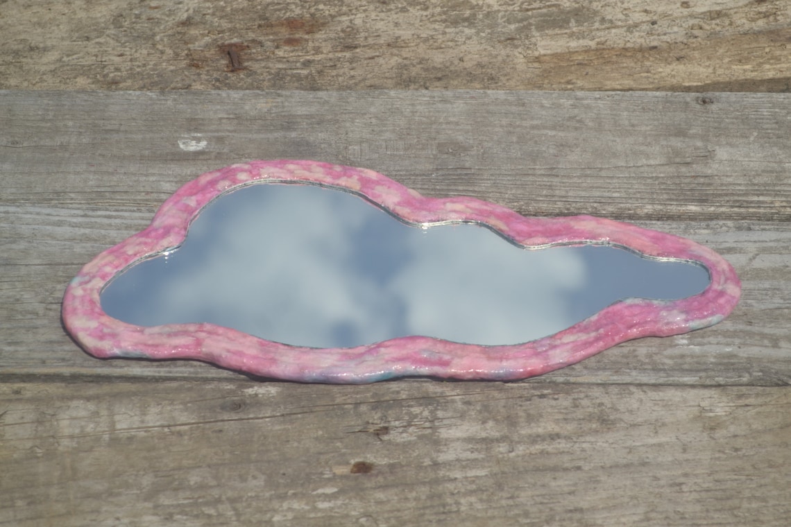 PINK CLOUD MIRROR Wavy Wall Mirrors Baby Room Mirror Cloud | Etsy