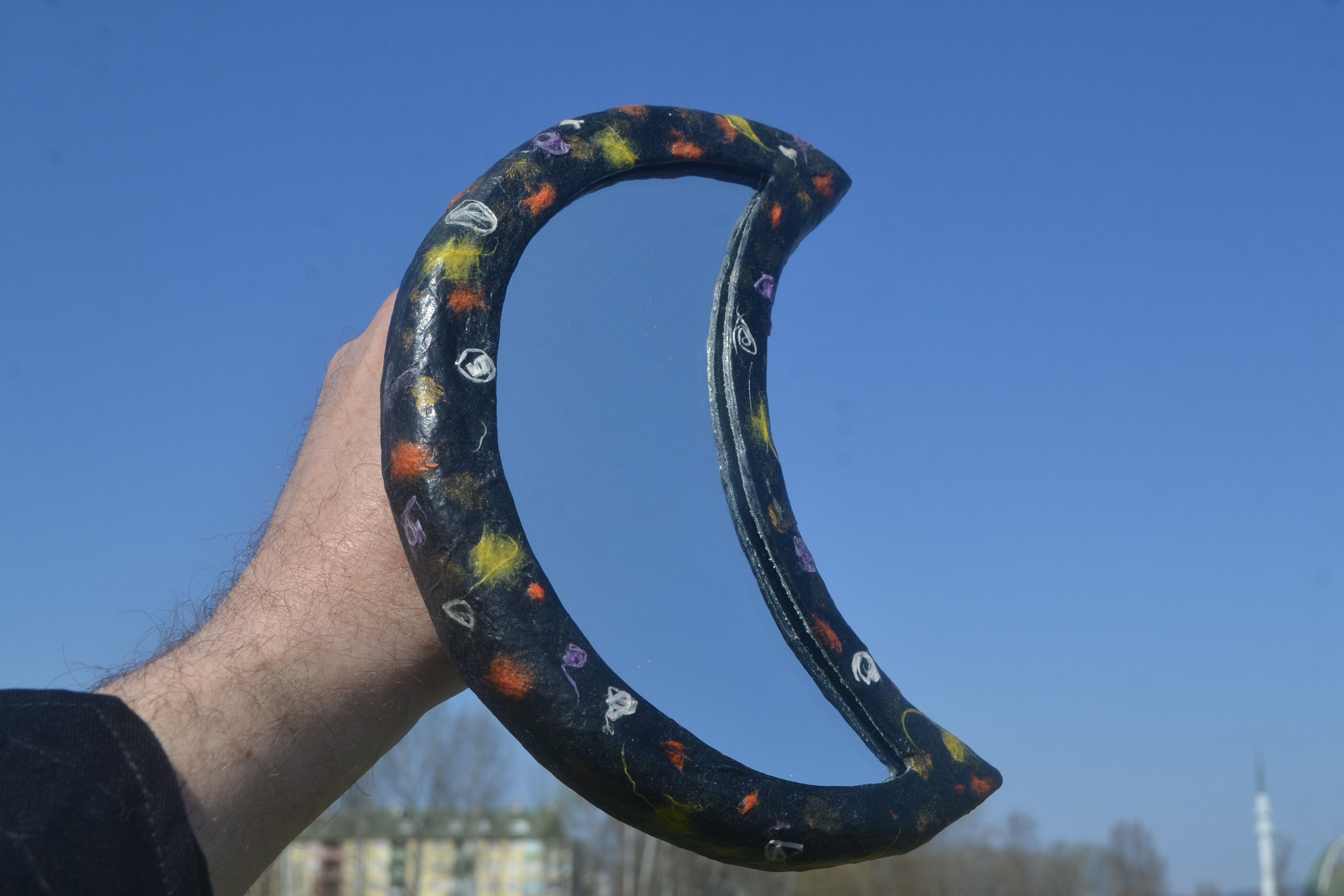 HALF MOON MIRROR Crescent Moon Mirror Small Moon Mirror | Etsy