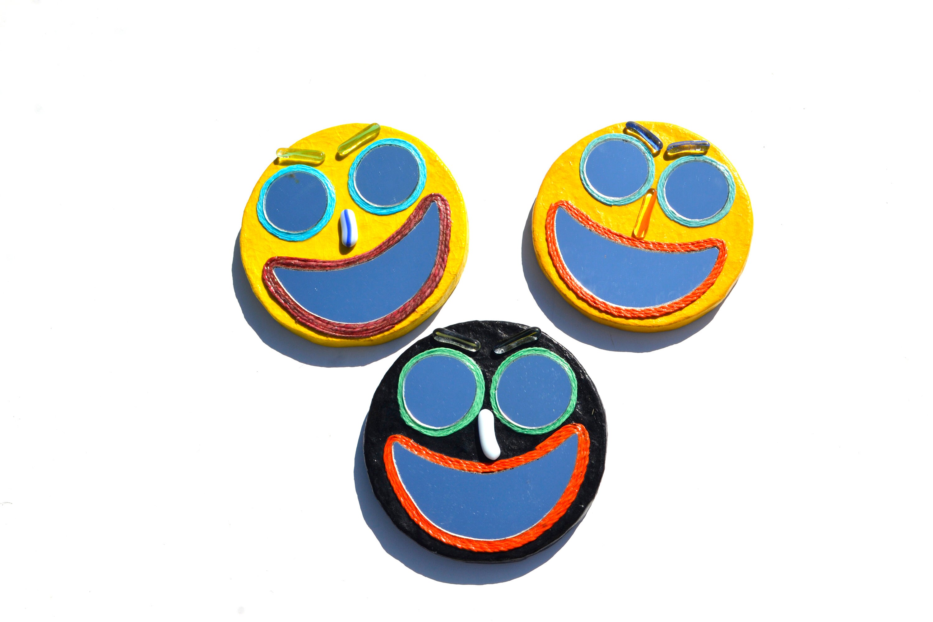 ANGRY SMILEY MIRROR Yellow Smiley Mirror Geek Gifts Small - Etsy