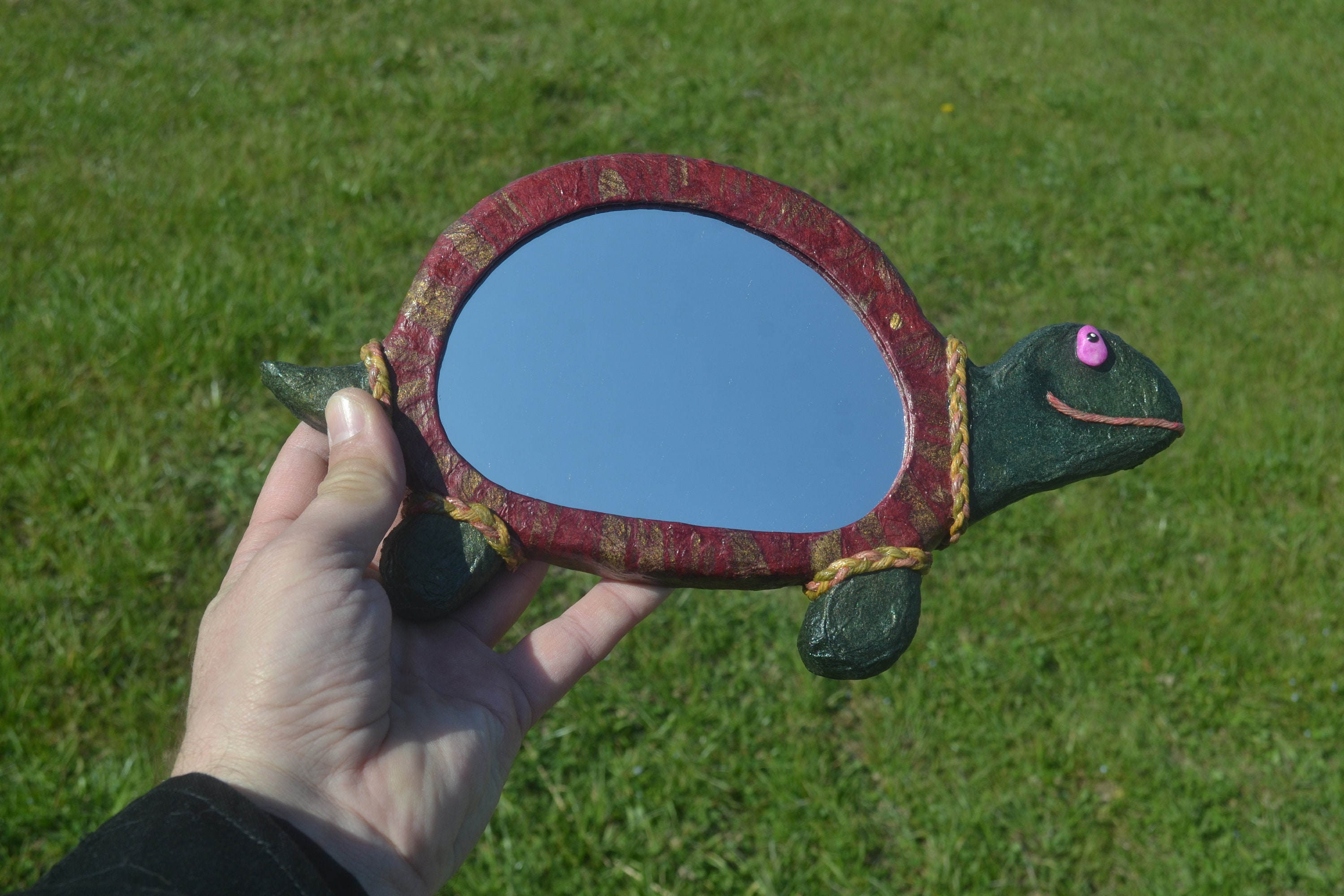 TURTLE SHAPED MIRROR, Decorative Wall Mirror, Small Hanging Mirror ...