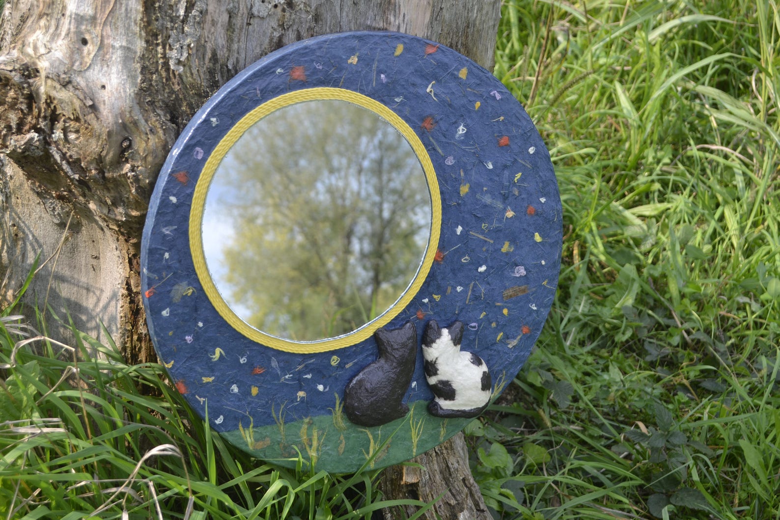 FULL MOON MIRROR Decorative Wall Mirror Round Mirror With 2 - Etsy