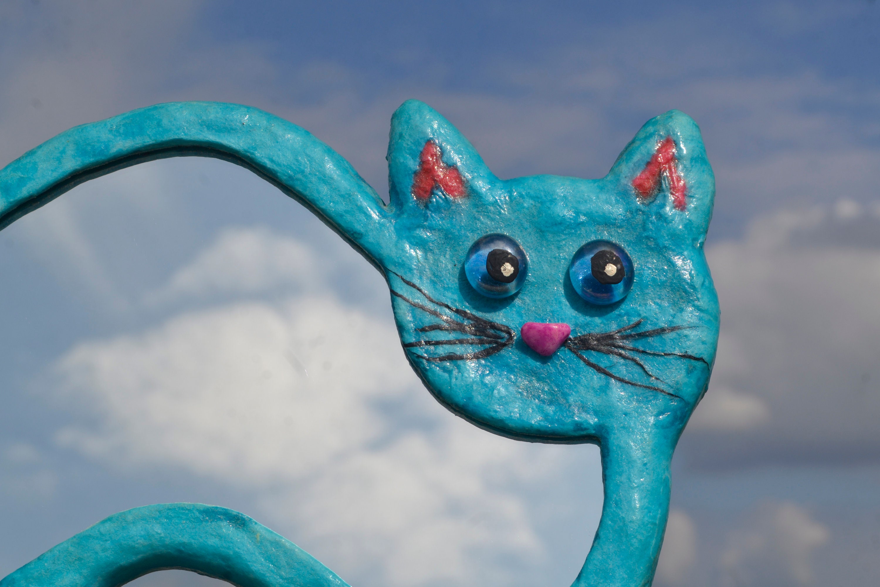 BLACK & BLUE CAT Mirrors, Decorative Wall Mirrors, Black Cat Mirror ...