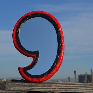 Number 6 & Number 9 Shaped Wall Mirrors, 2 Mirror Set, Unusual Wall ...