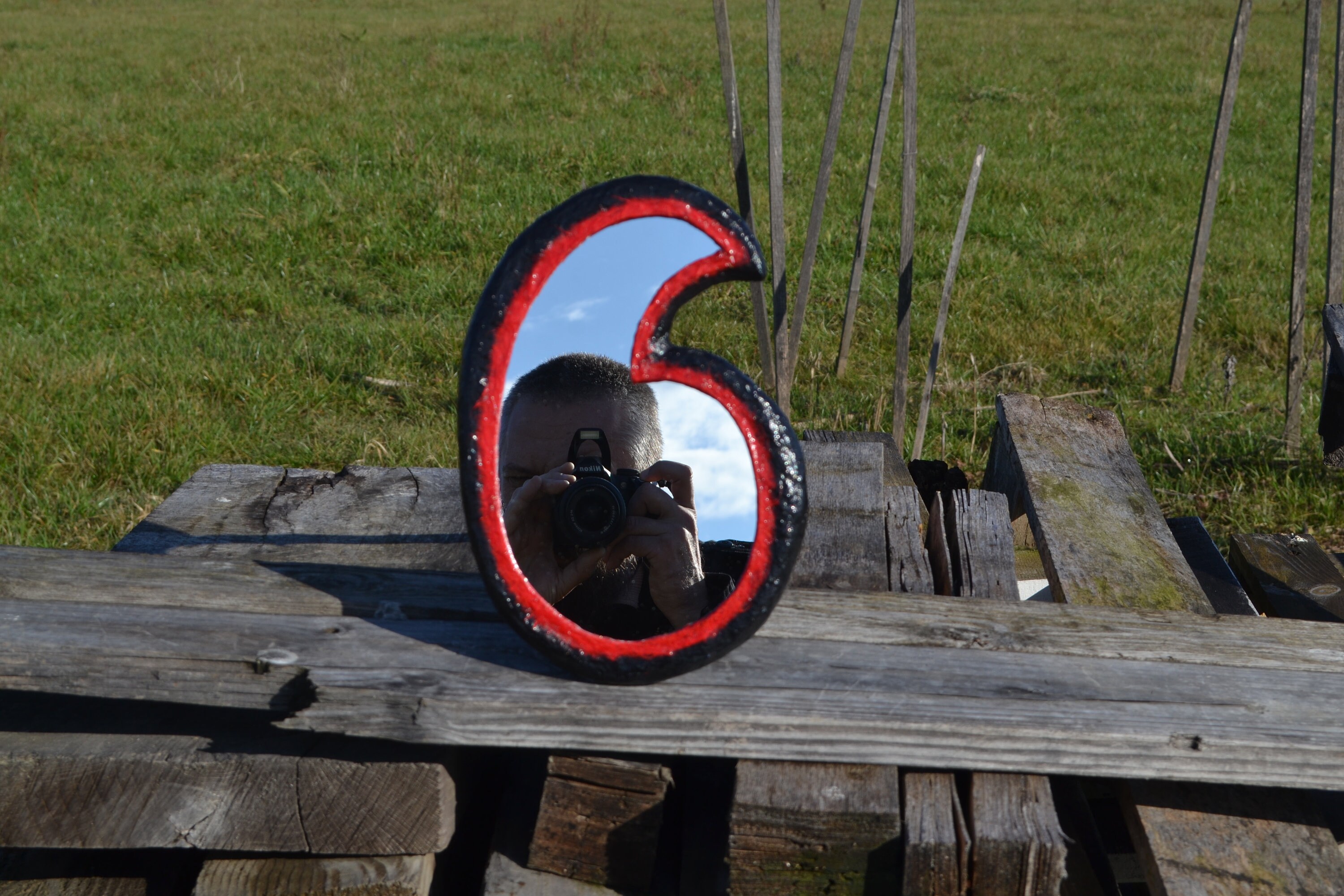 Number 6 & Number 9 Shaped Wall Mirrors, 2 Mirror Set, Unusual Wall ...