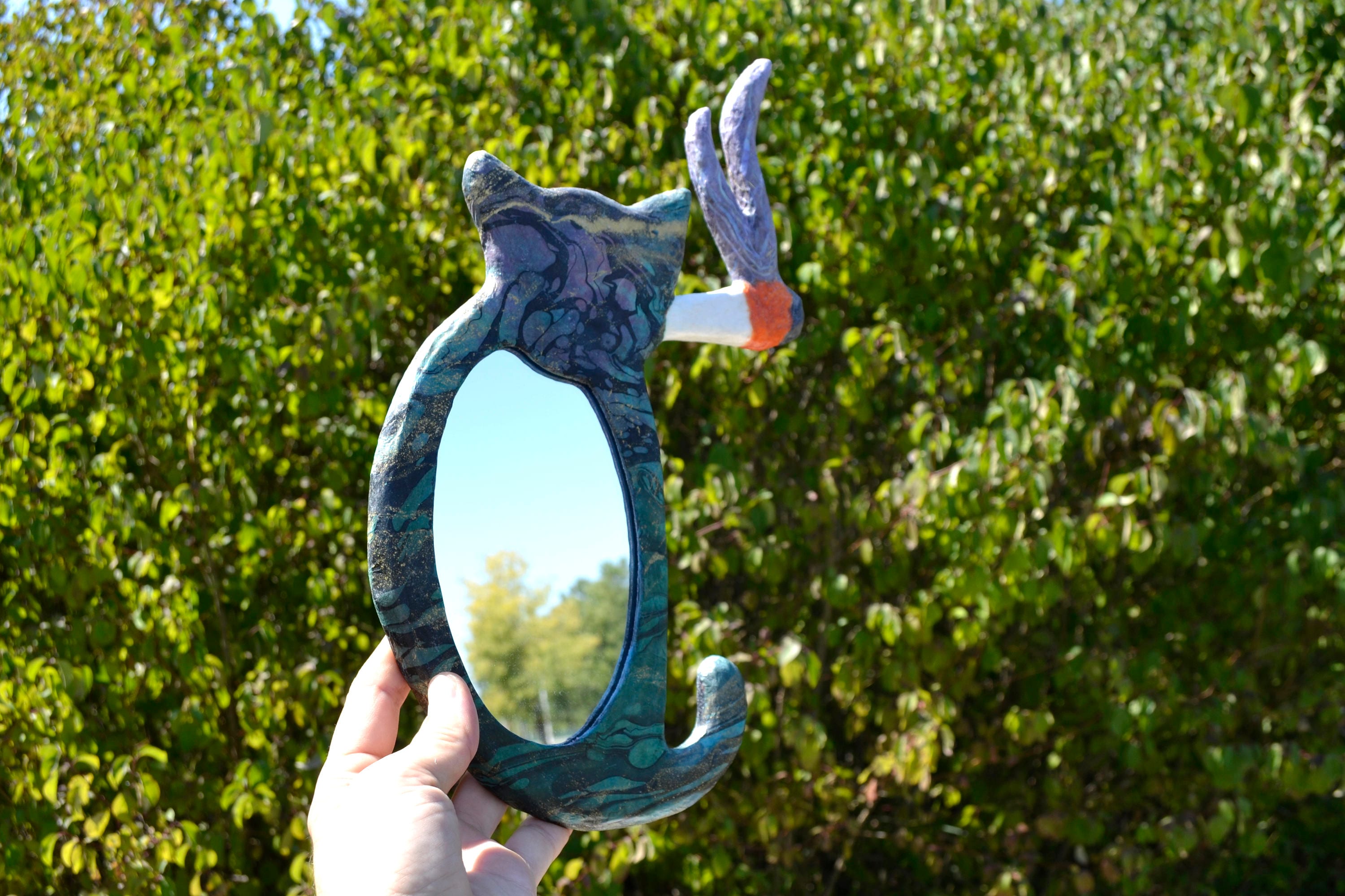 Galaxy Cat, DECORATIVE WALL MIRROR, Galaxy Cat Mirror With Joint ...