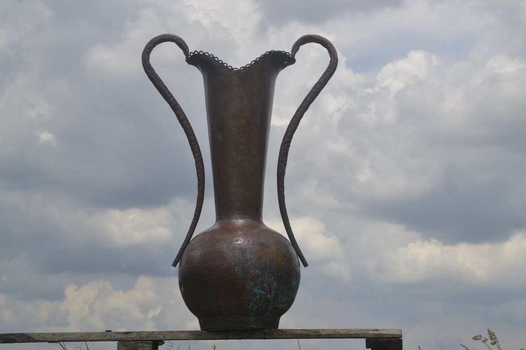 LARGE COPPER VASE 10 Liters Capacity 73 Cm Tall Vase Vintage - Etsy