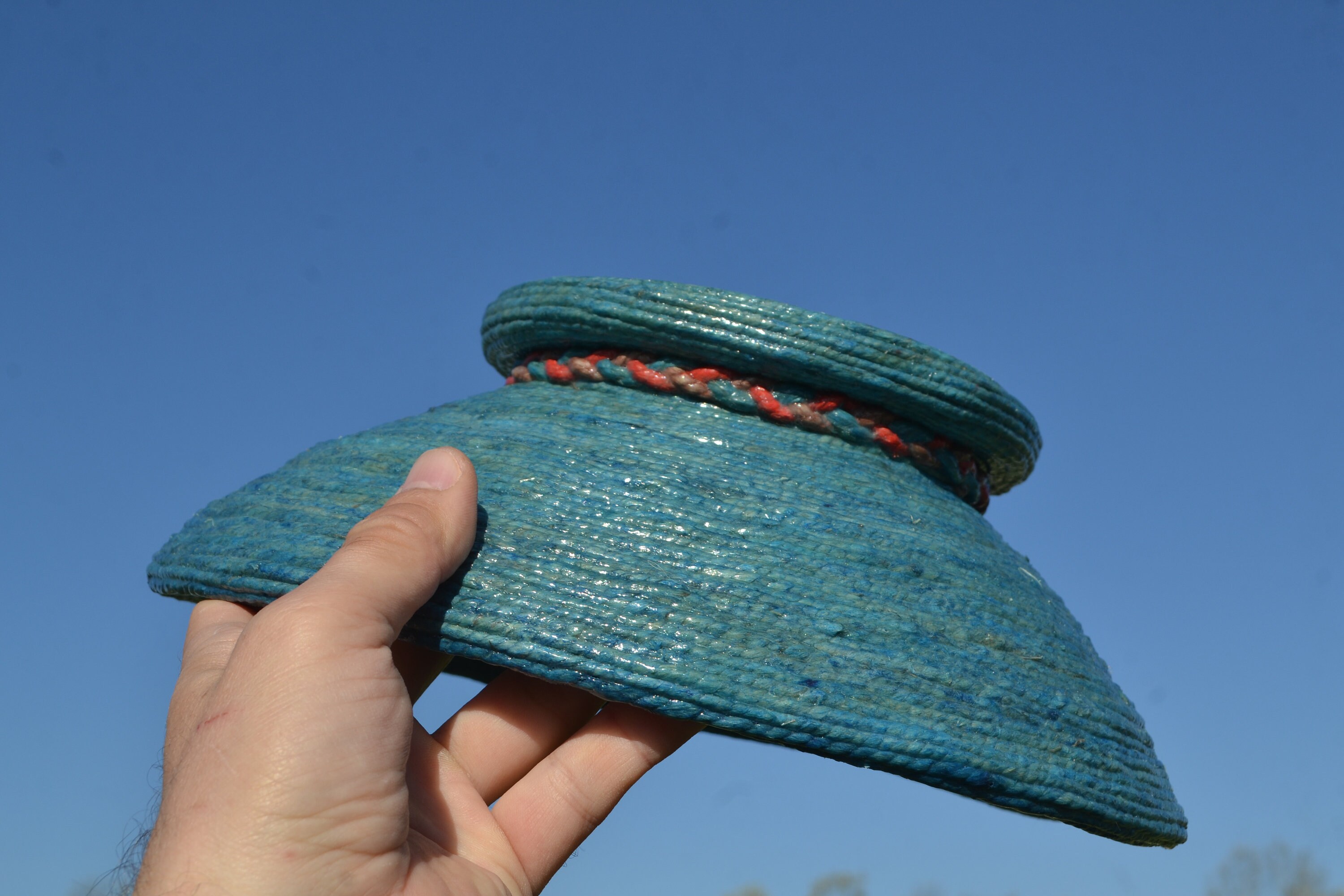 BLUE HEMP BOWL Paper Mache Basket Bowls & Baskets Kitchen - Etsy