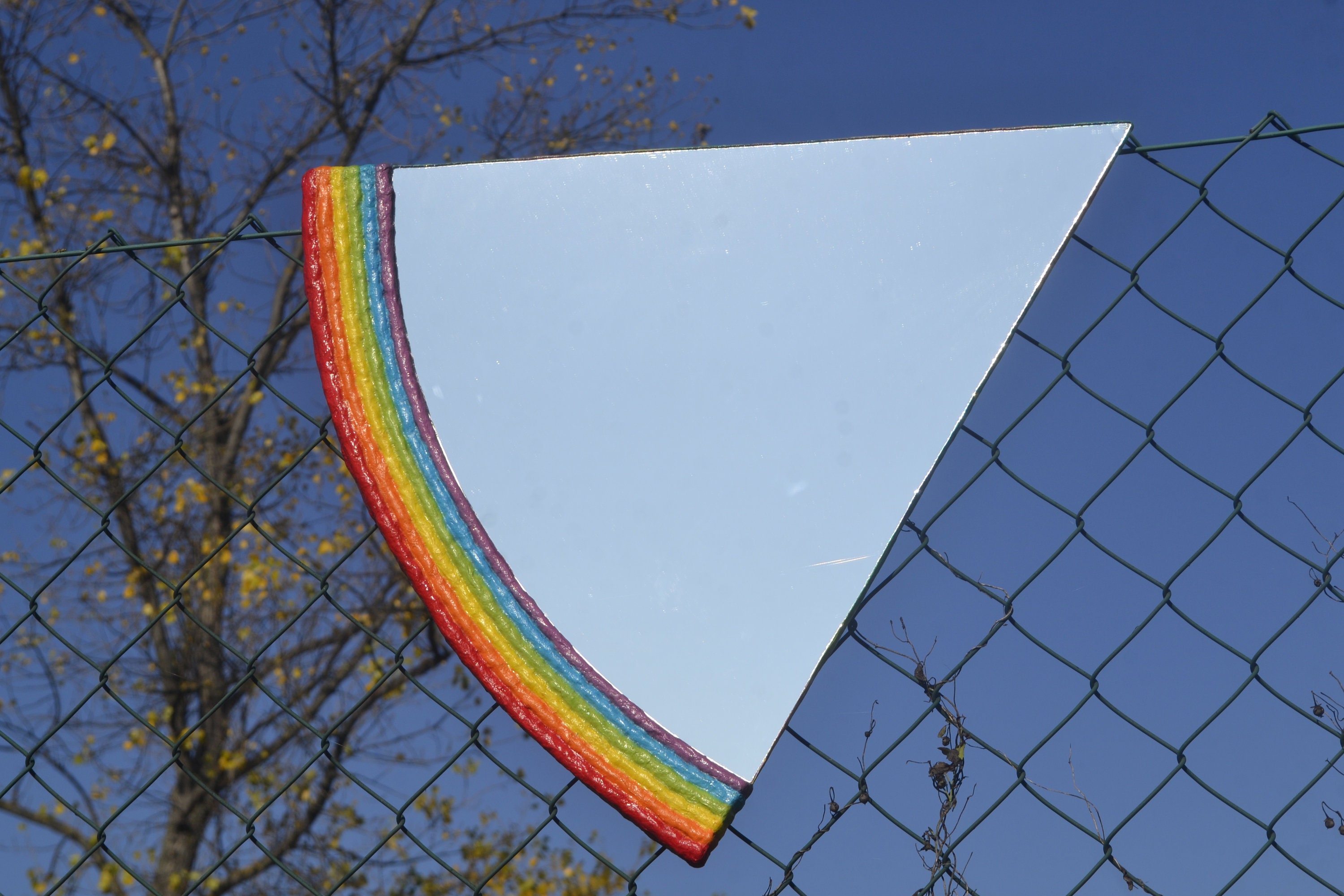 RAINBOW MIRROR Triangle Mirror Decorative Wall Mirror - Etsy
