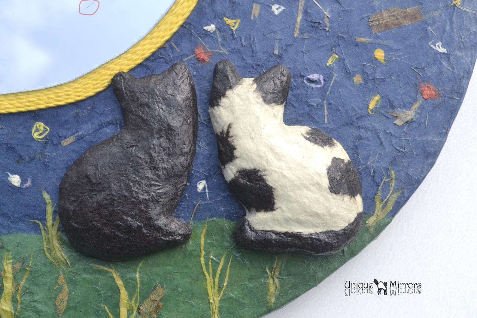 FULL MOON MIRROR Decorative Wall Mirror Round Mirror With 2 - Etsy