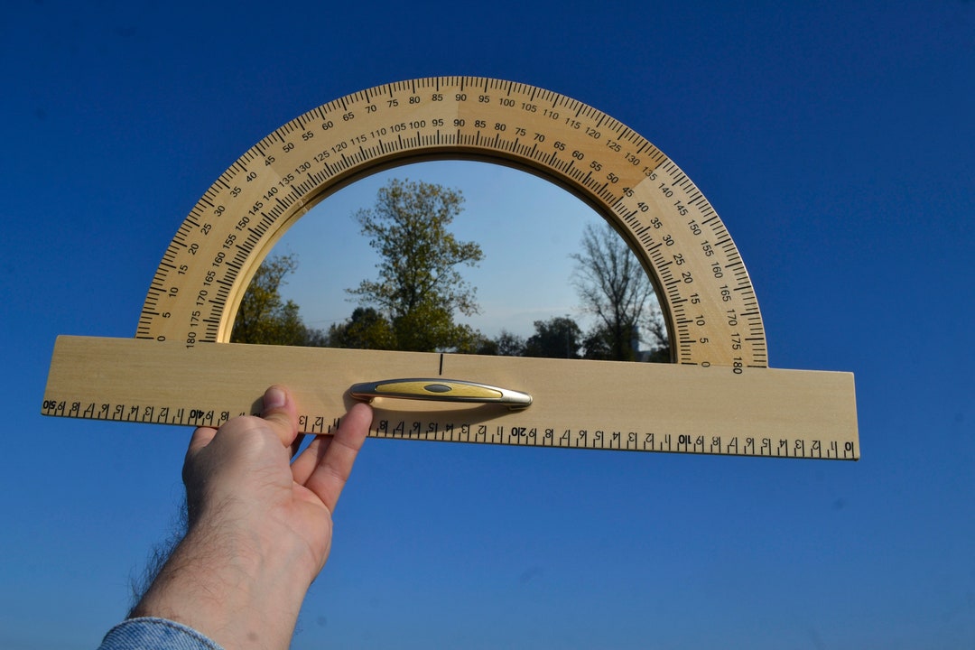 SCHOOL WOODEN PROTRACTOR Wall Mirror Large Wooden - Etsy